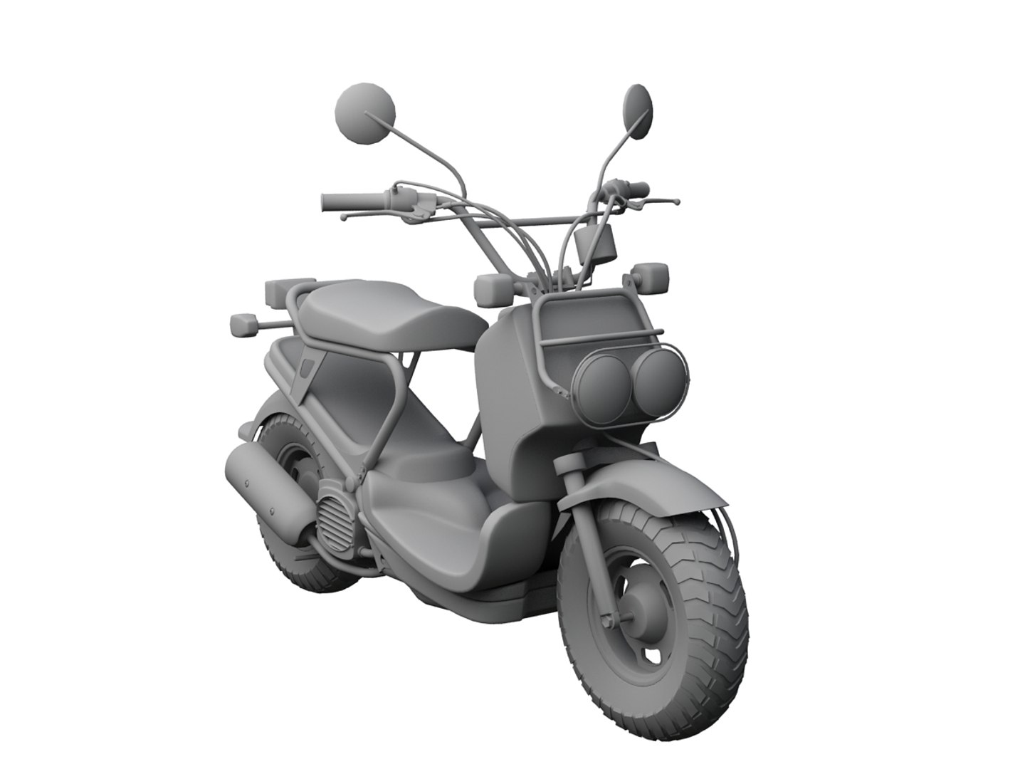 3d Honda Ruckus 2012 Motorcycle Model