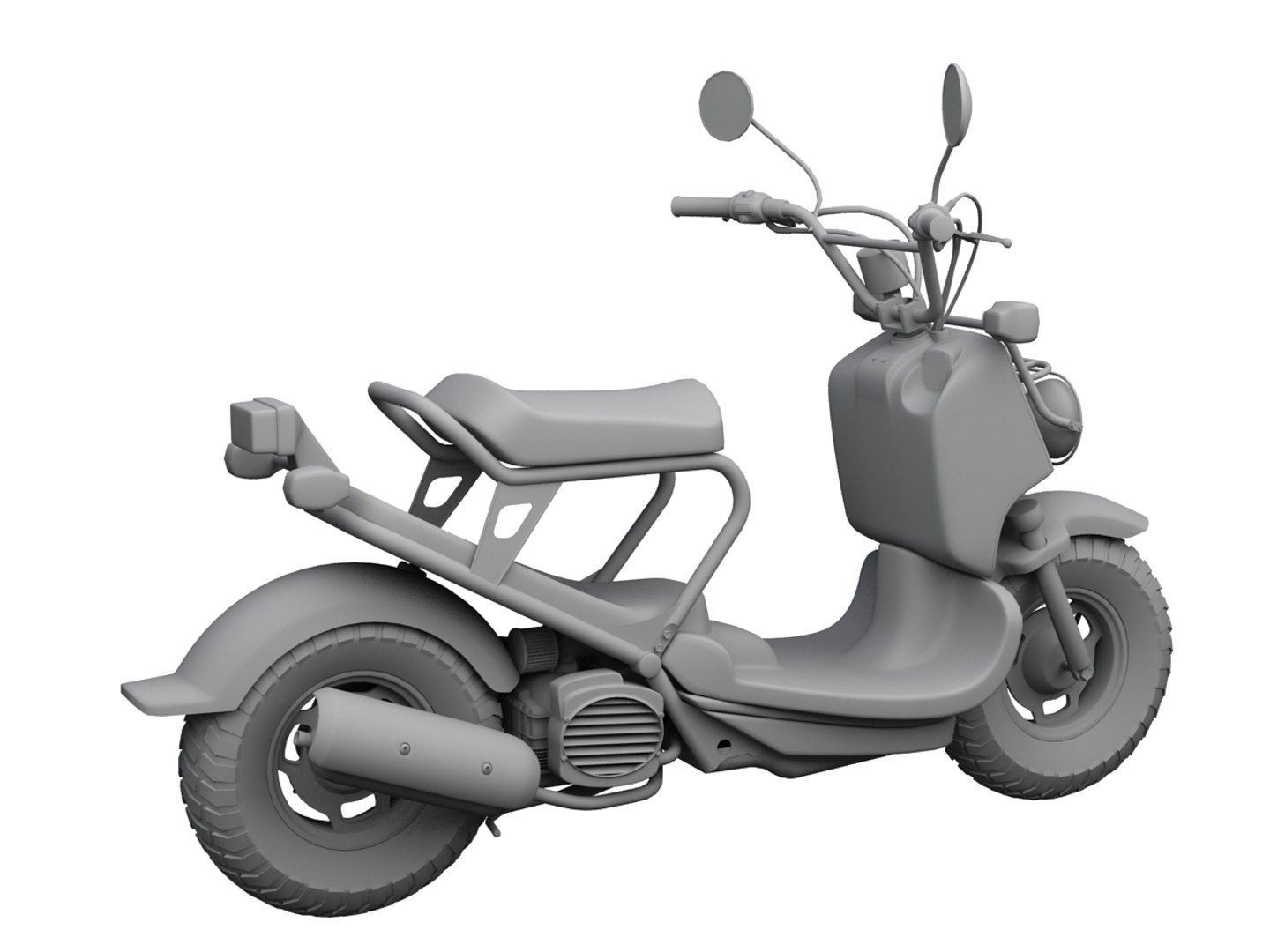 3d Honda Ruckus 2012 Motorcycle Model