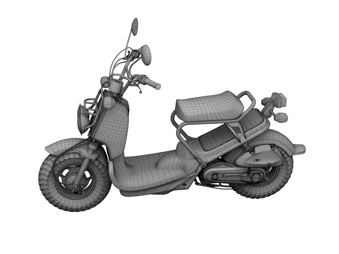 3d Honda Ruckus 2012 Motorcycle Model