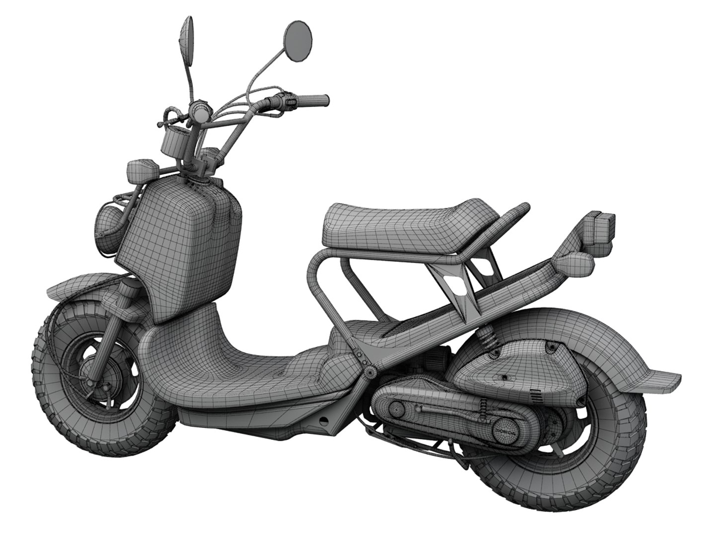 3d Honda Ruckus 2012 Motorcycle Model