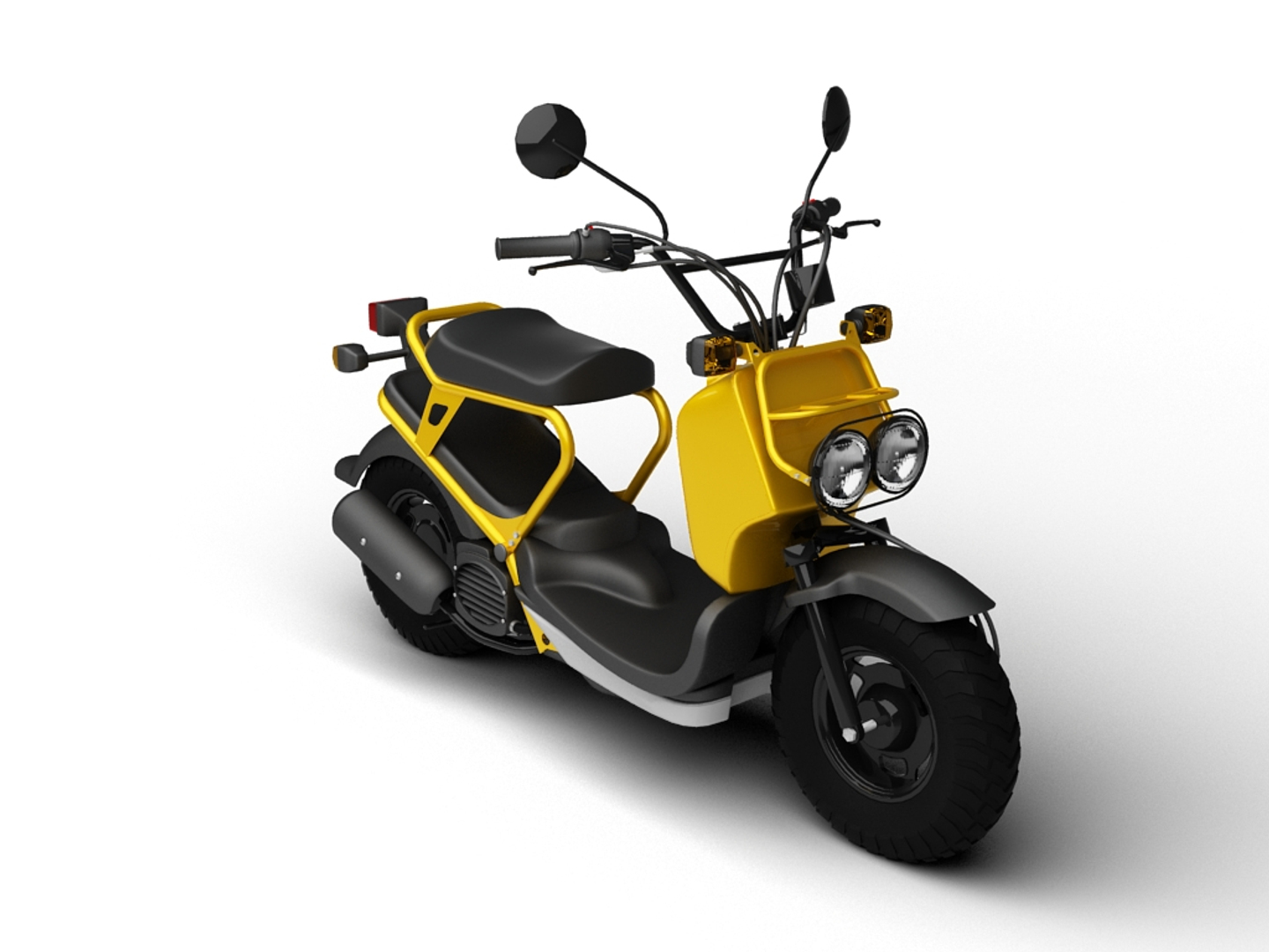 3d Honda Ruckus 2012 Motorcycle Model