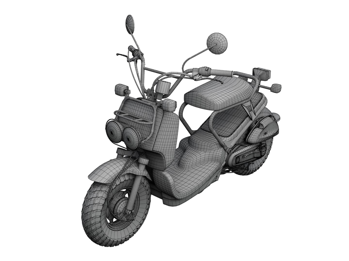 3d Honda Ruckus 2012 Motorcycle Model