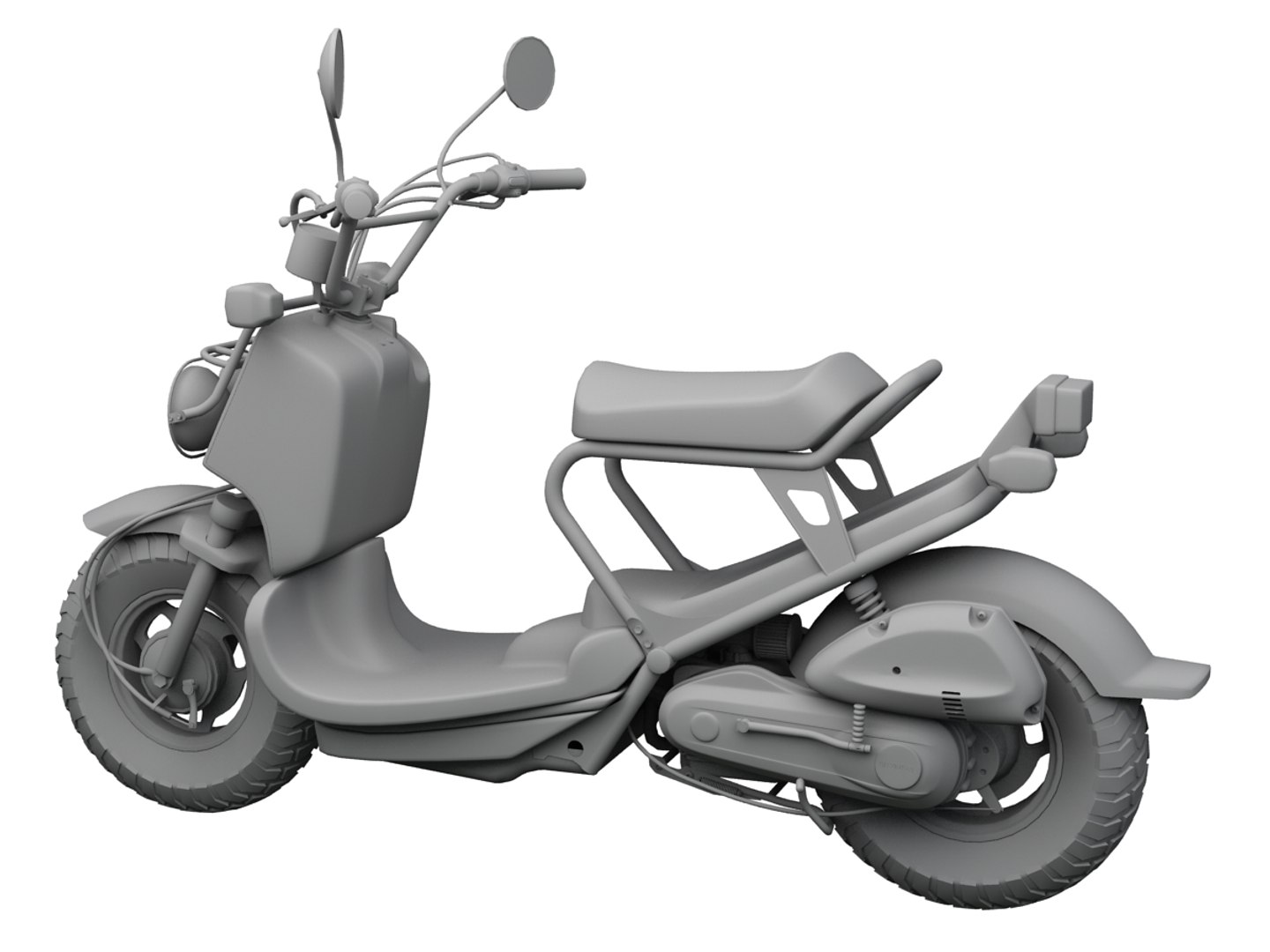 3d Honda Ruckus 2012 Motorcycle Model