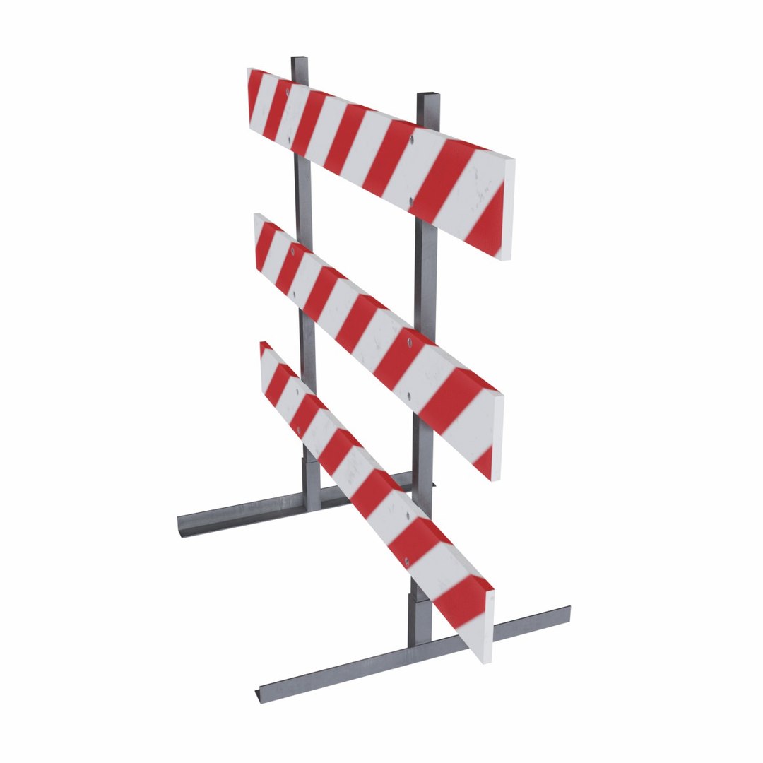 Road fence model - TurboSquid 1632443