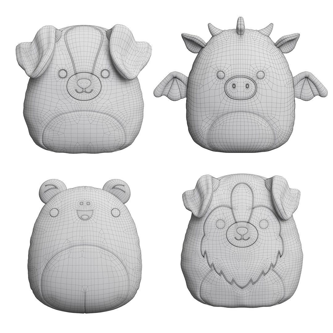 3D Squishmallows Plush Toys Collection Model - TurboSquid 2092539