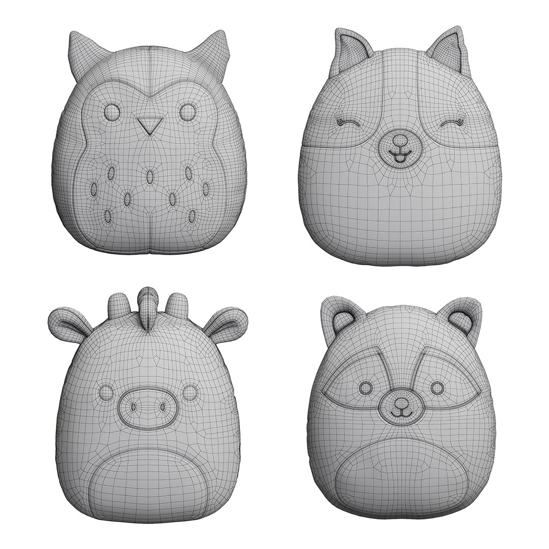 3D Squishmallows Plush Toys Collection Model - TurboSquid 2092539