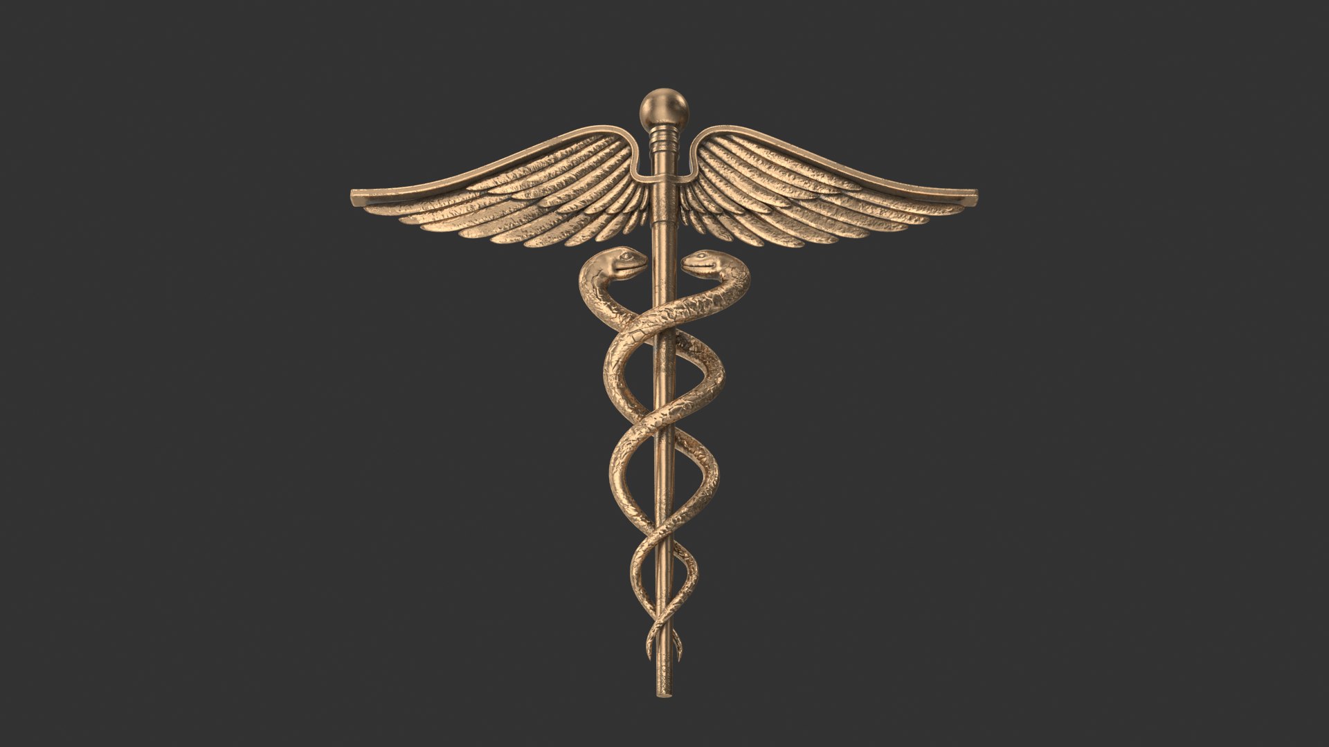 Caduceus Bronze Model - TurboSquid 1639677