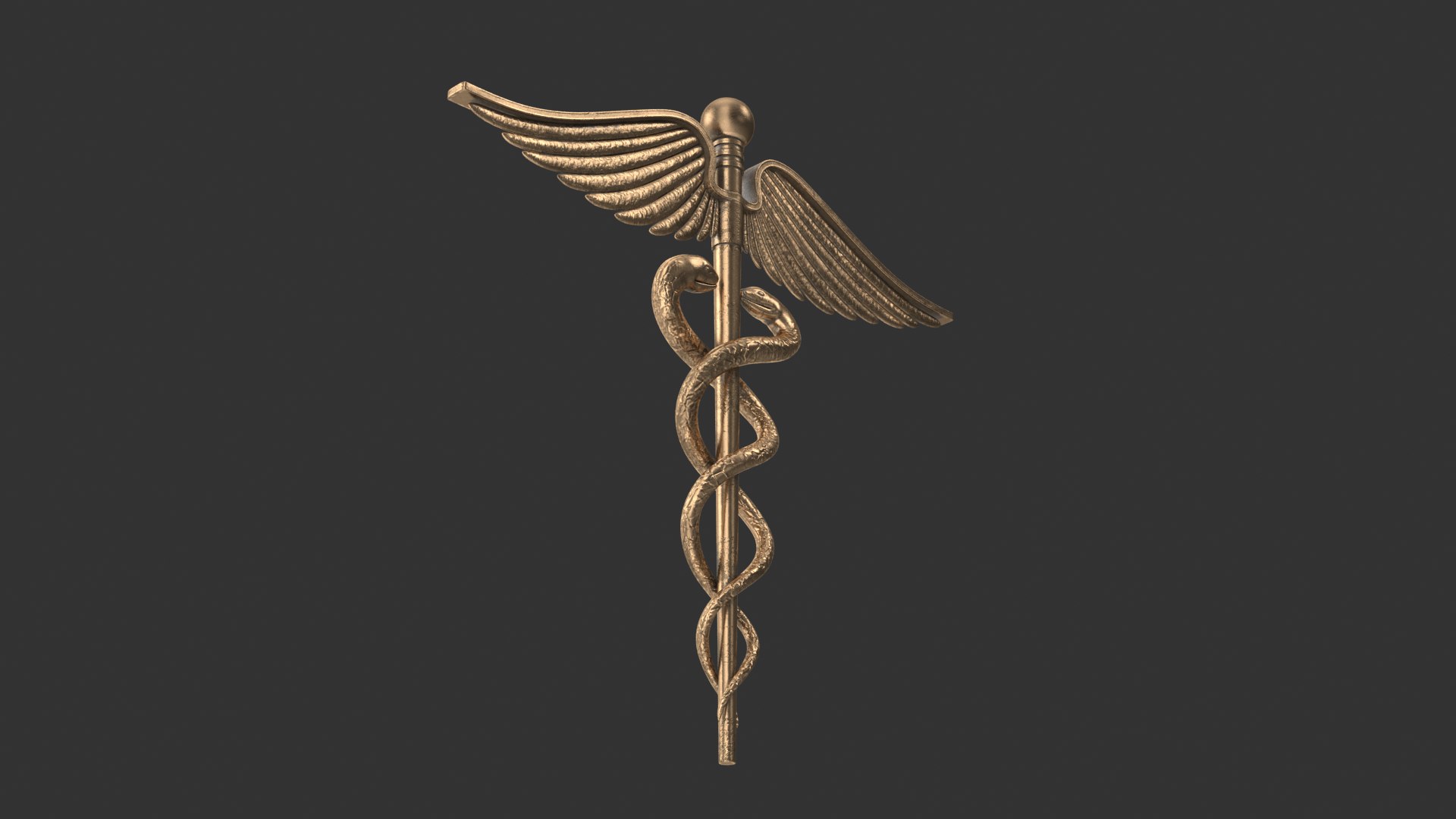 Caduceus Bronze Model - TurboSquid 1639677
