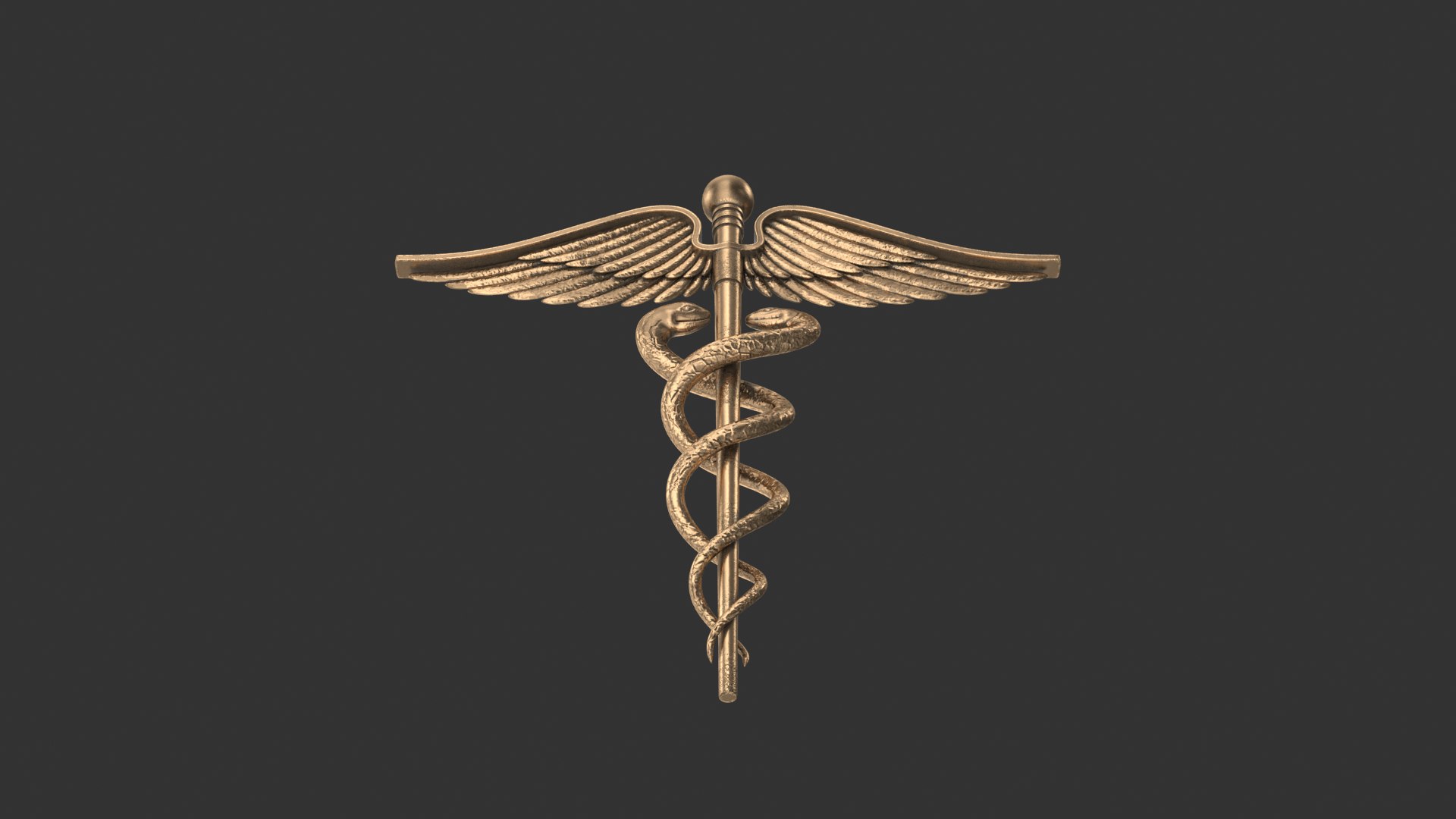 Caduceus Bronze Model - TurboSquid 1639677