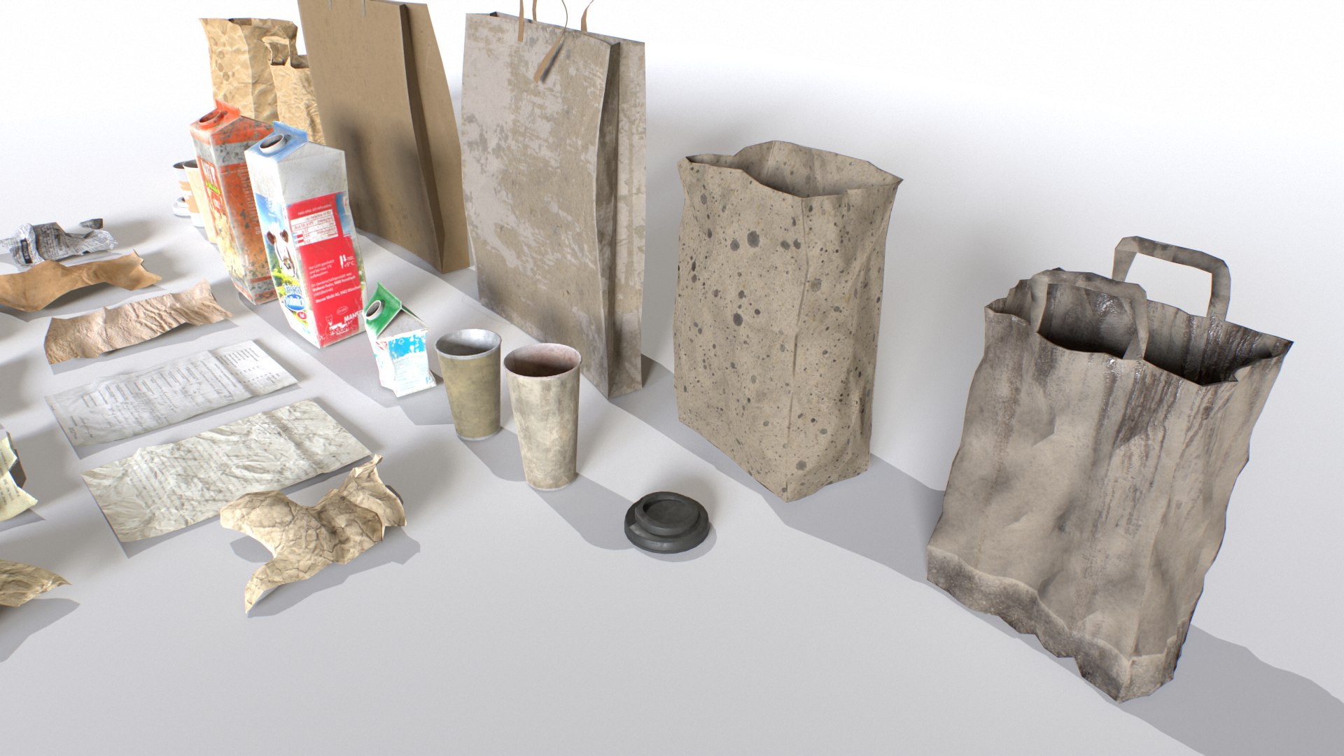 3D Paper Junk Model - TurboSquid 1985707