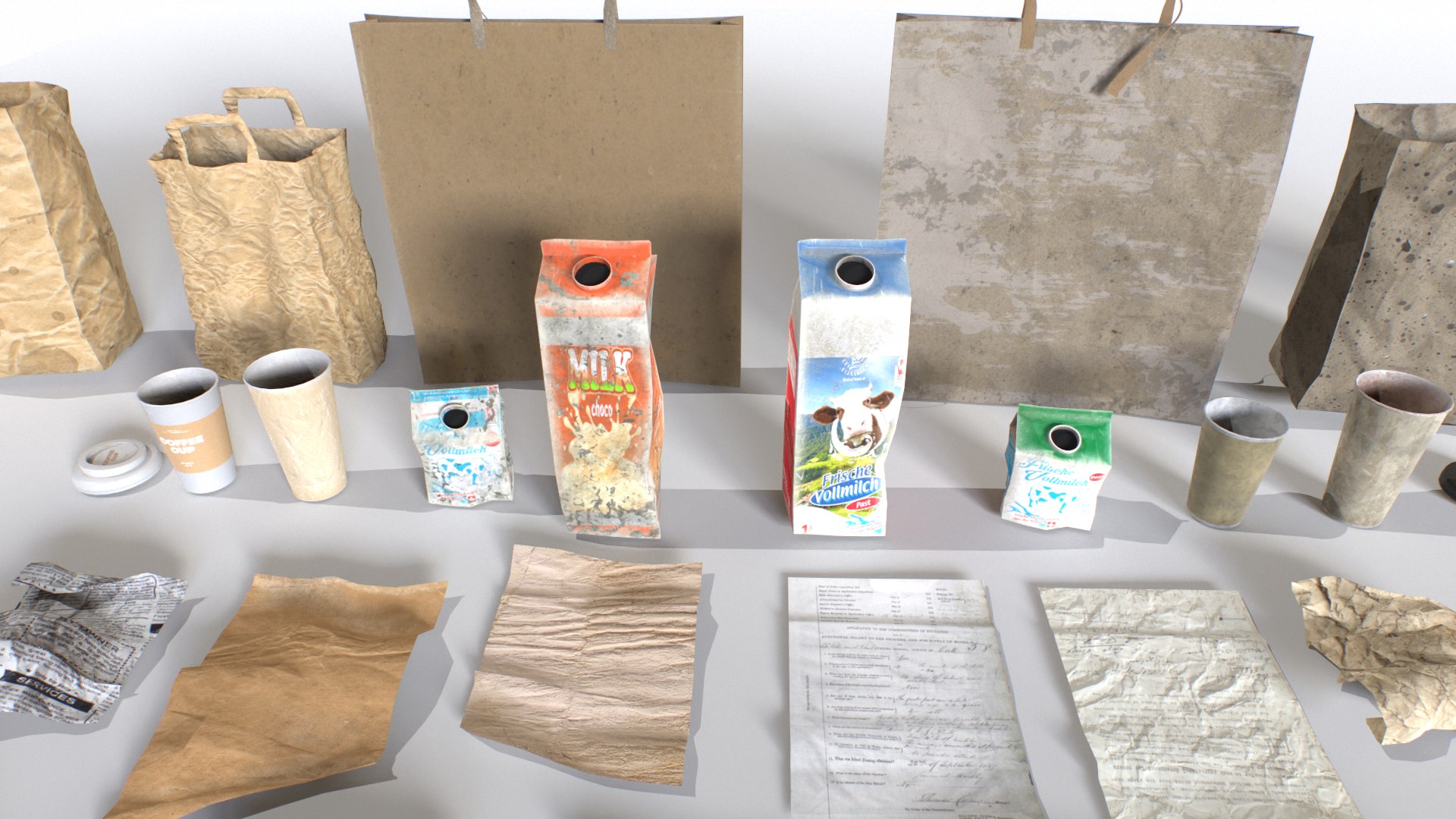 3D Paper Junk Model - TurboSquid 1985707