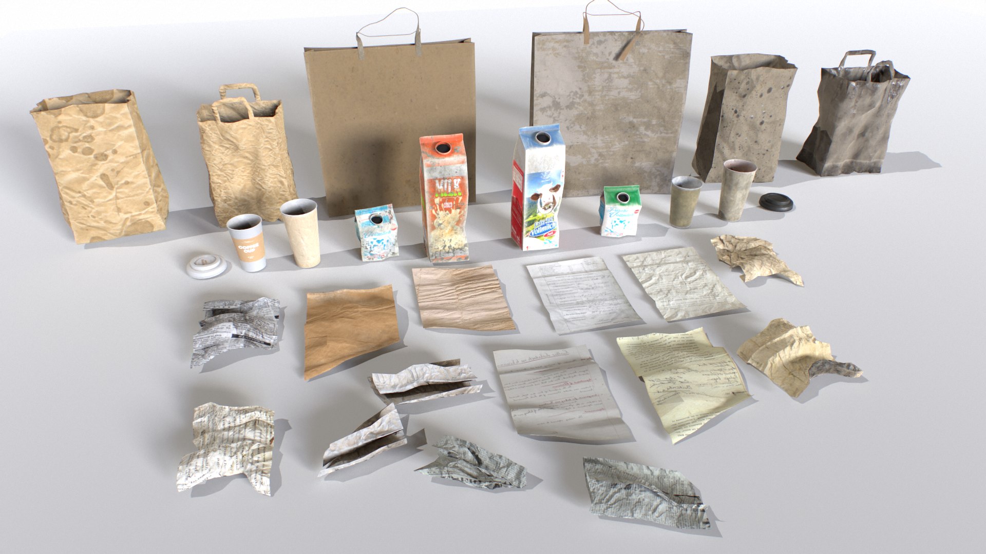 3D Paper Junk Model - TurboSquid 1985707