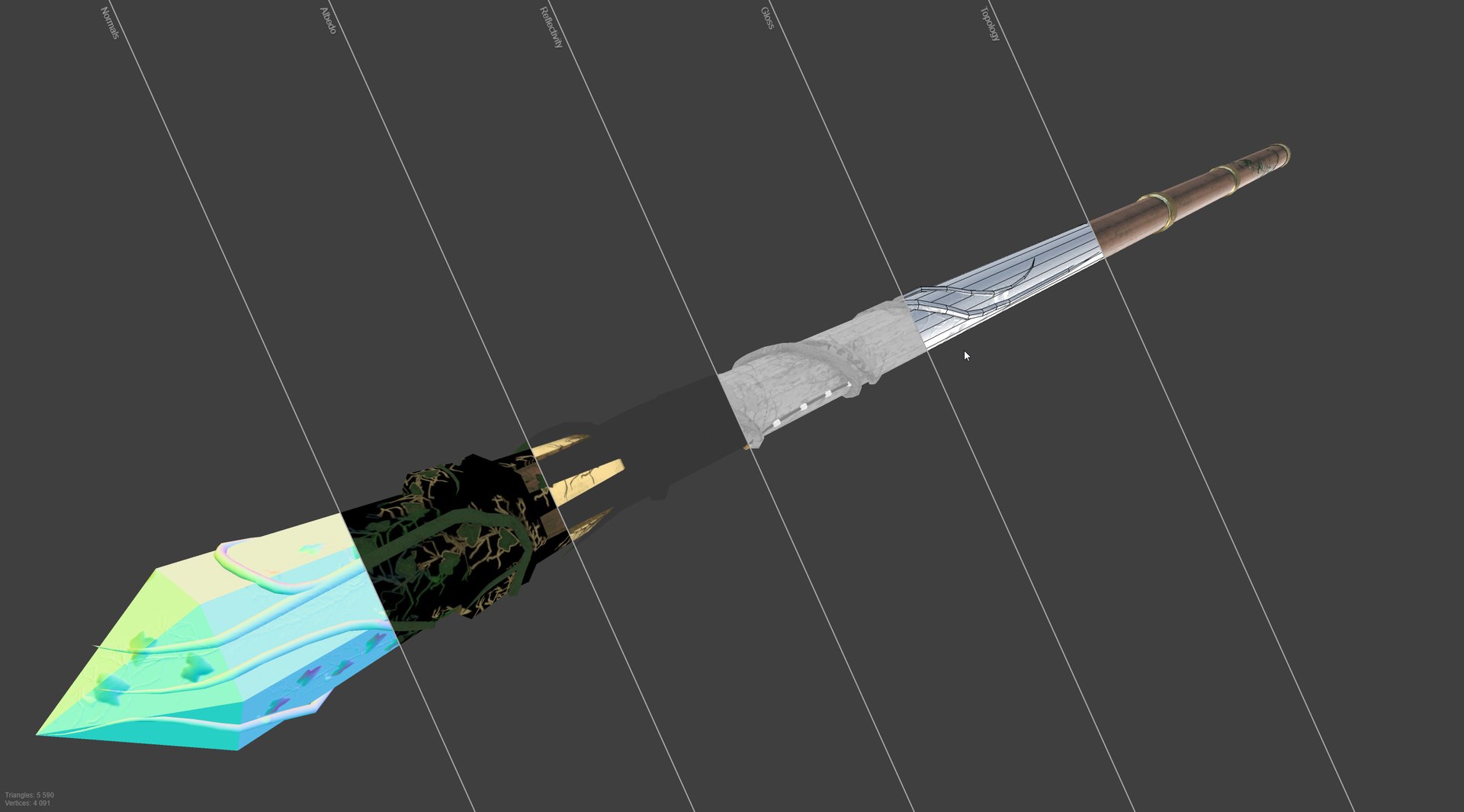 3D Model Fantasy Staff - TurboSquid 2133354