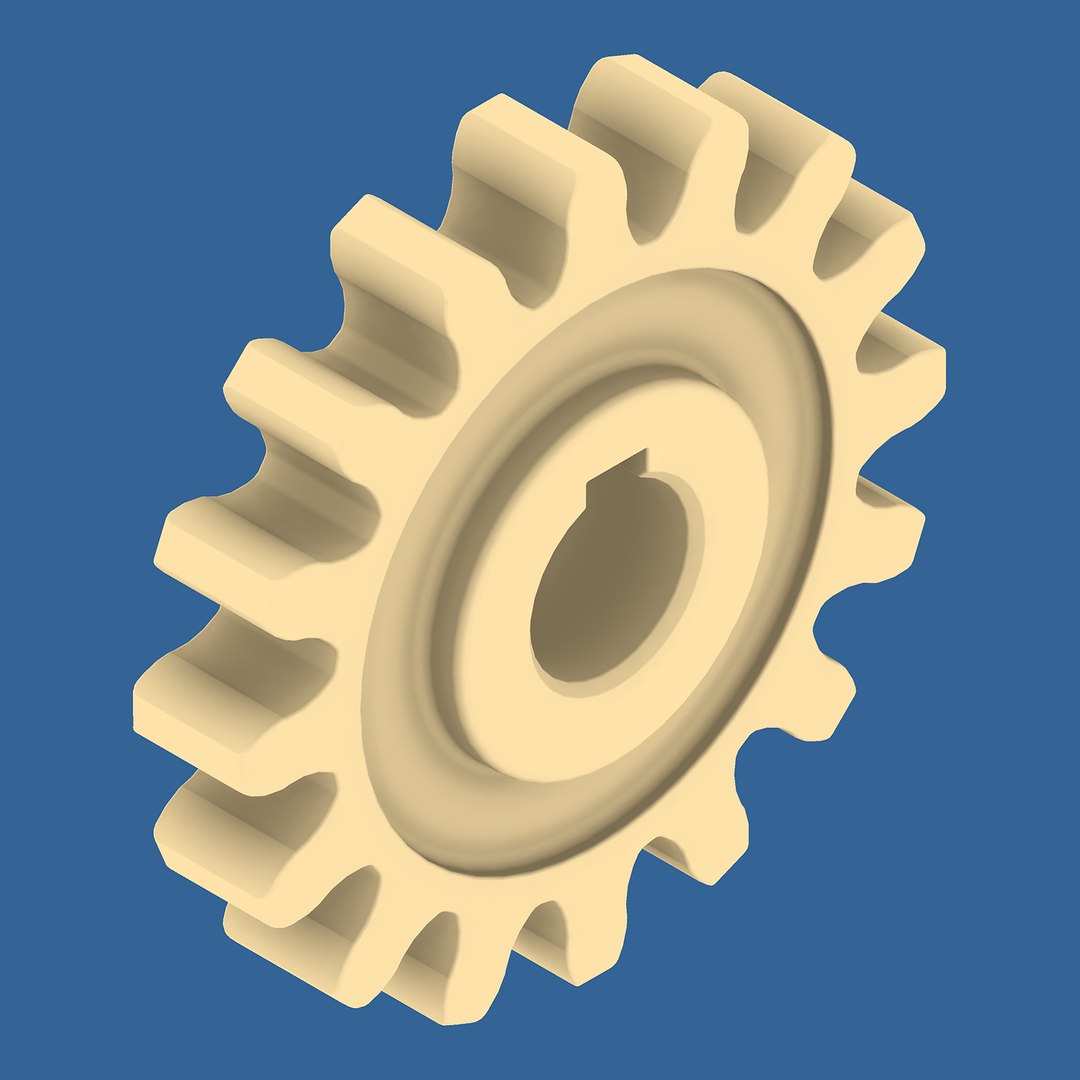 Free 16-tooth Spur Gear 3d Model