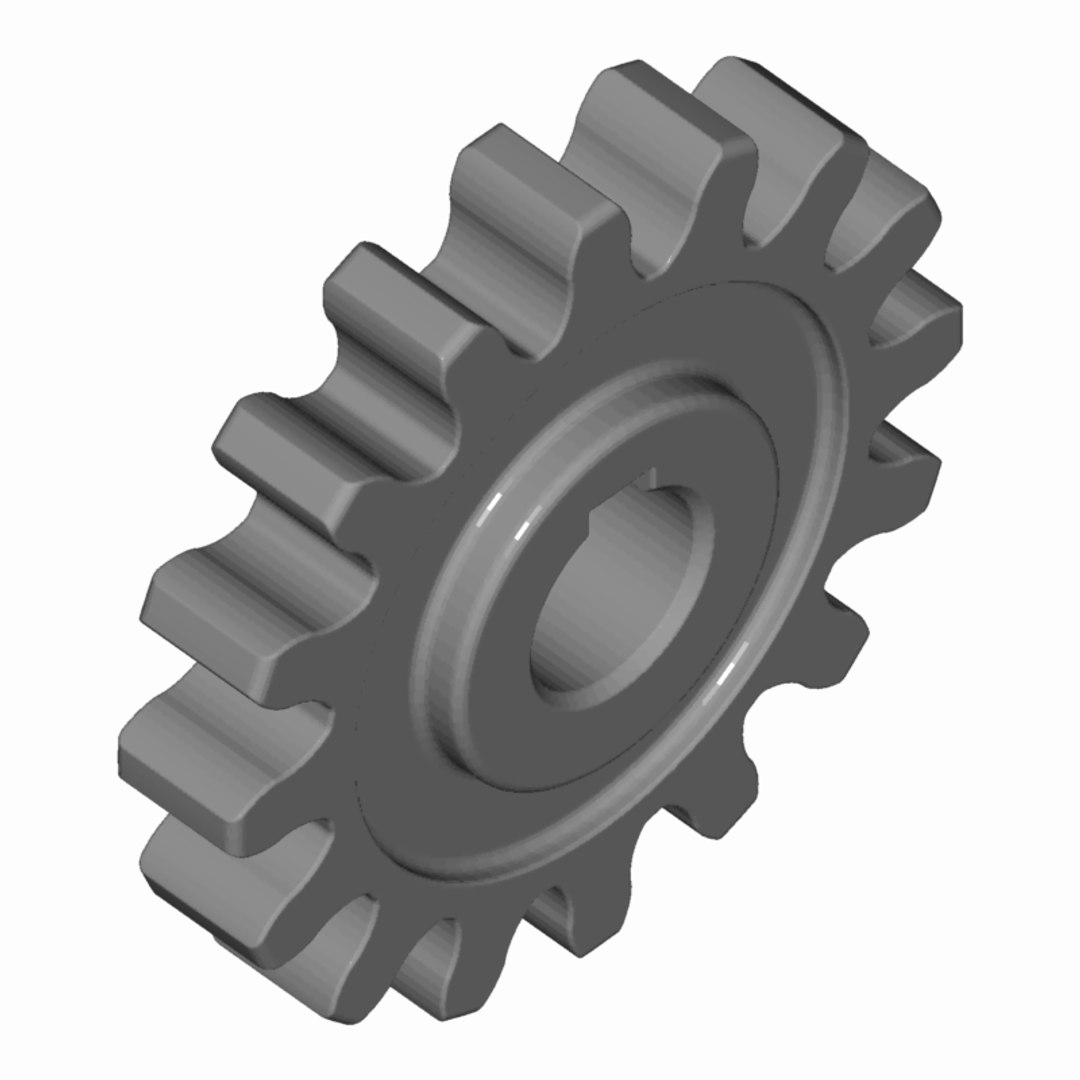 Free 16-tooth Spur Gear 3d Model