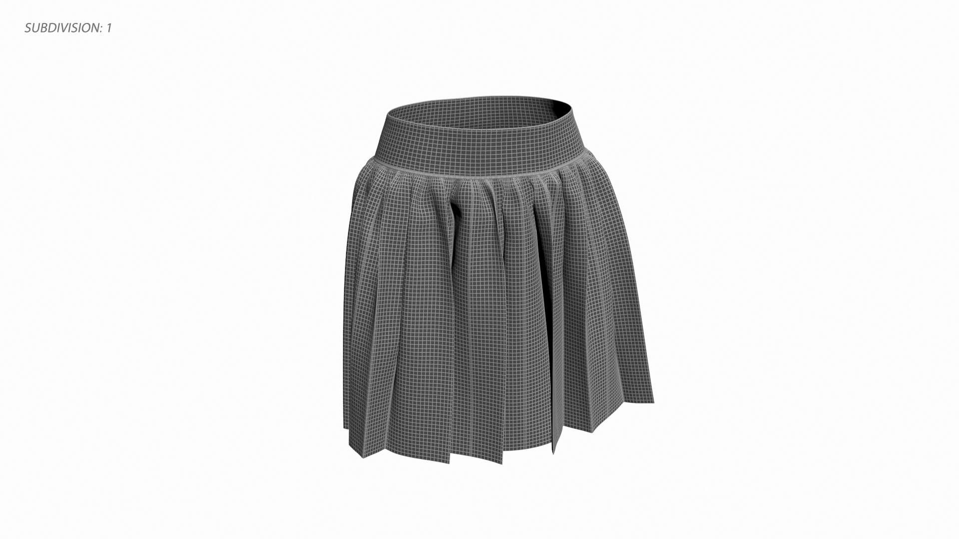 Pleated Skirt 3D Model - TurboSquid 2190451