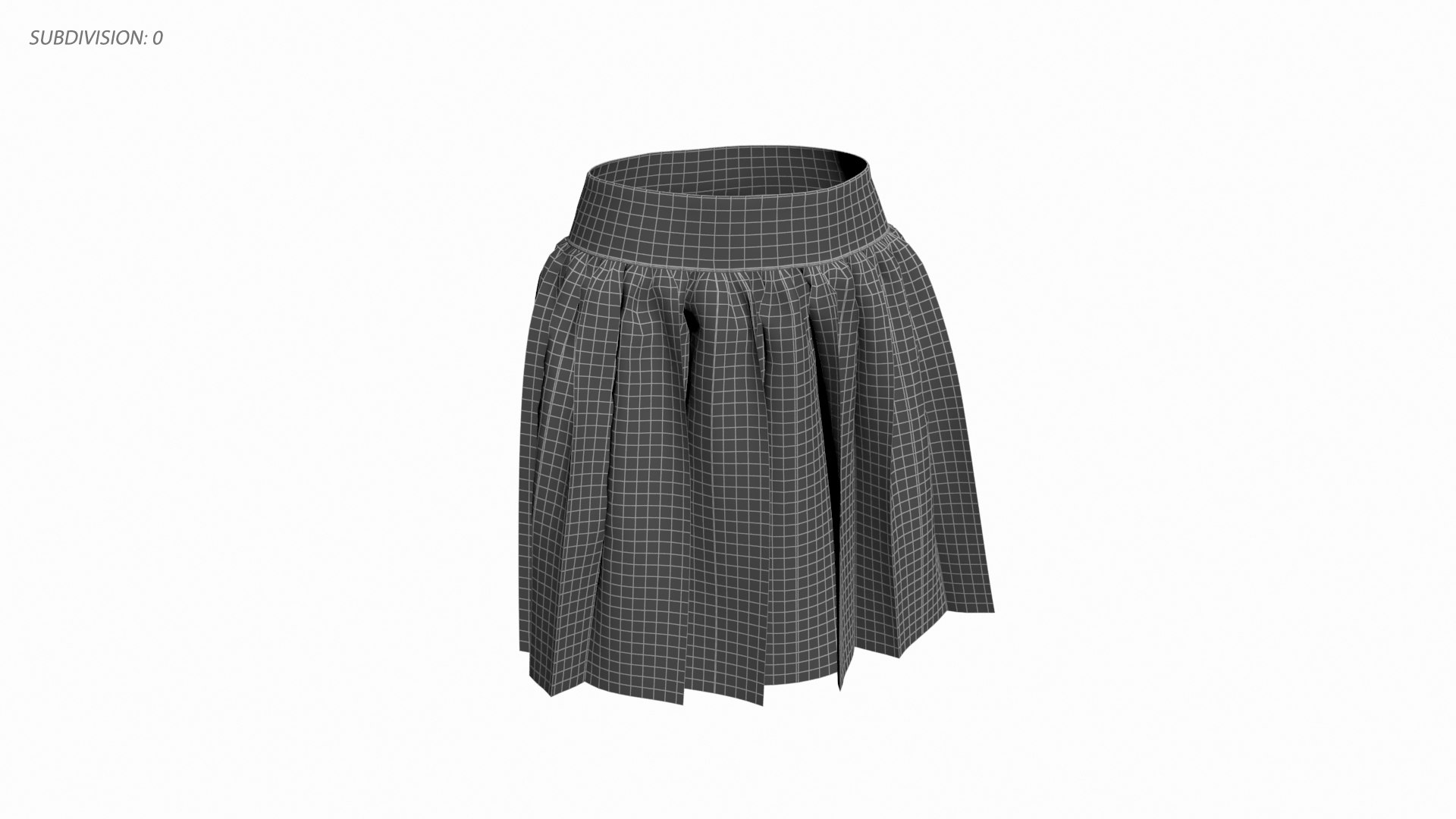 Pleated Skirt 3D Model - TurboSquid 2190451