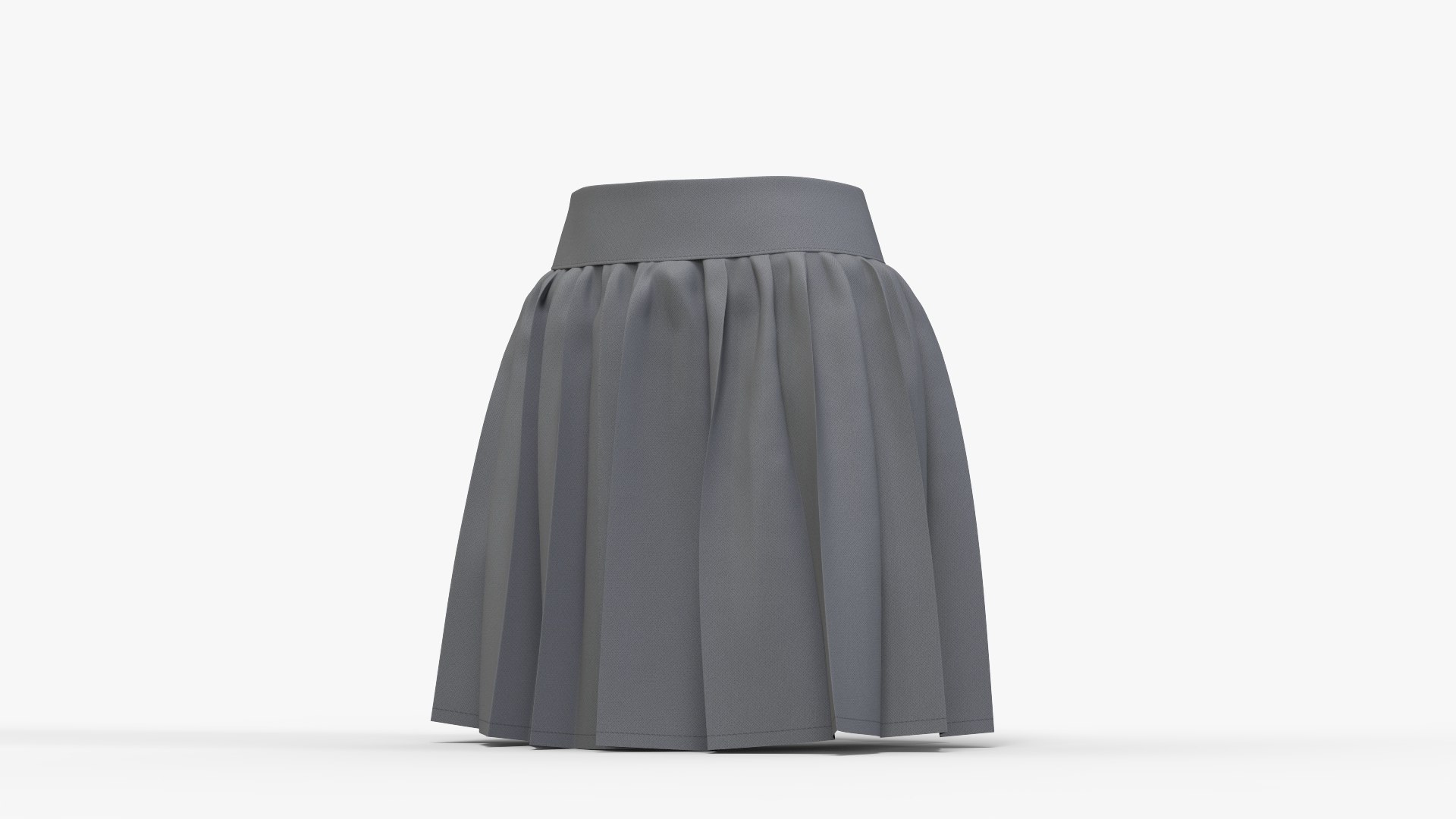 Pleated Skirt 3D Model - TurboSquid 2190451
