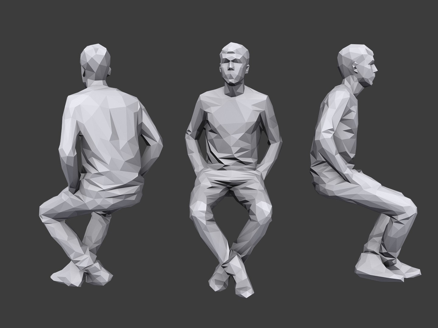 3D People Sitting Pack Volume - TurboSquid 1239194
