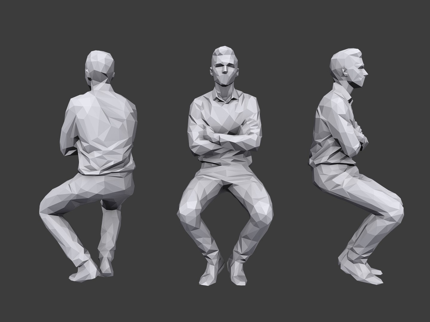 3D People Sitting Pack Volume - TurboSquid 1239194