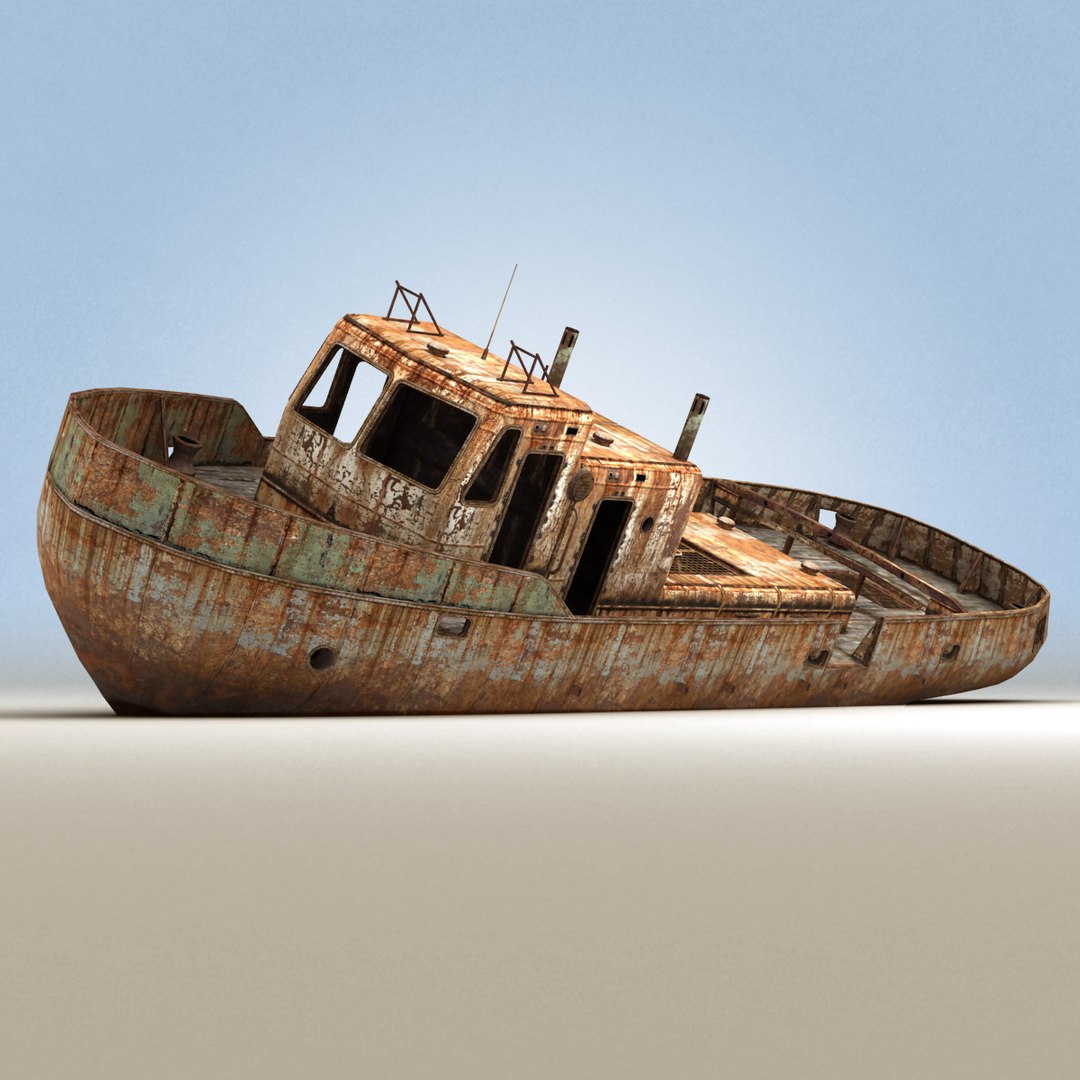 3d Model Rusty Boat