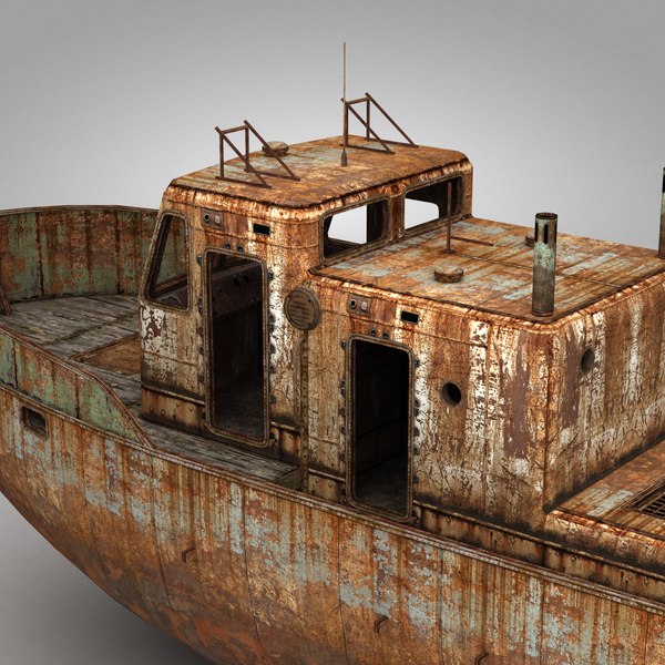3d model rusty boat