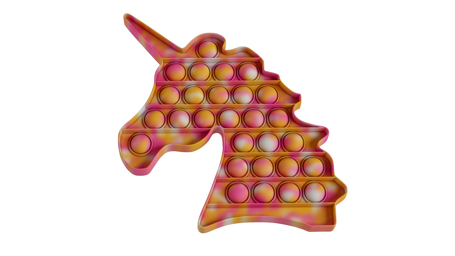 3D Popit Unicorn Model - TurboSquid 1792600