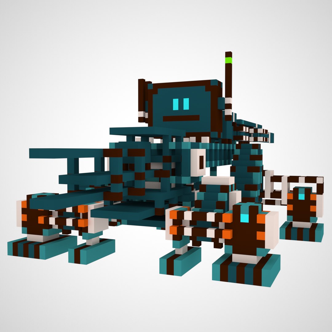 free obj mode pixcel robot