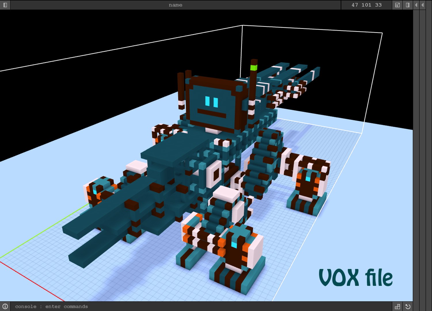 free obj mode pixcel robot