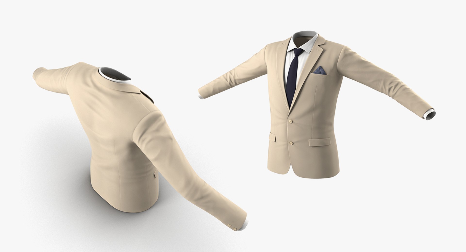 3D mens suit jackets 2 model - TurboSquid 1515468