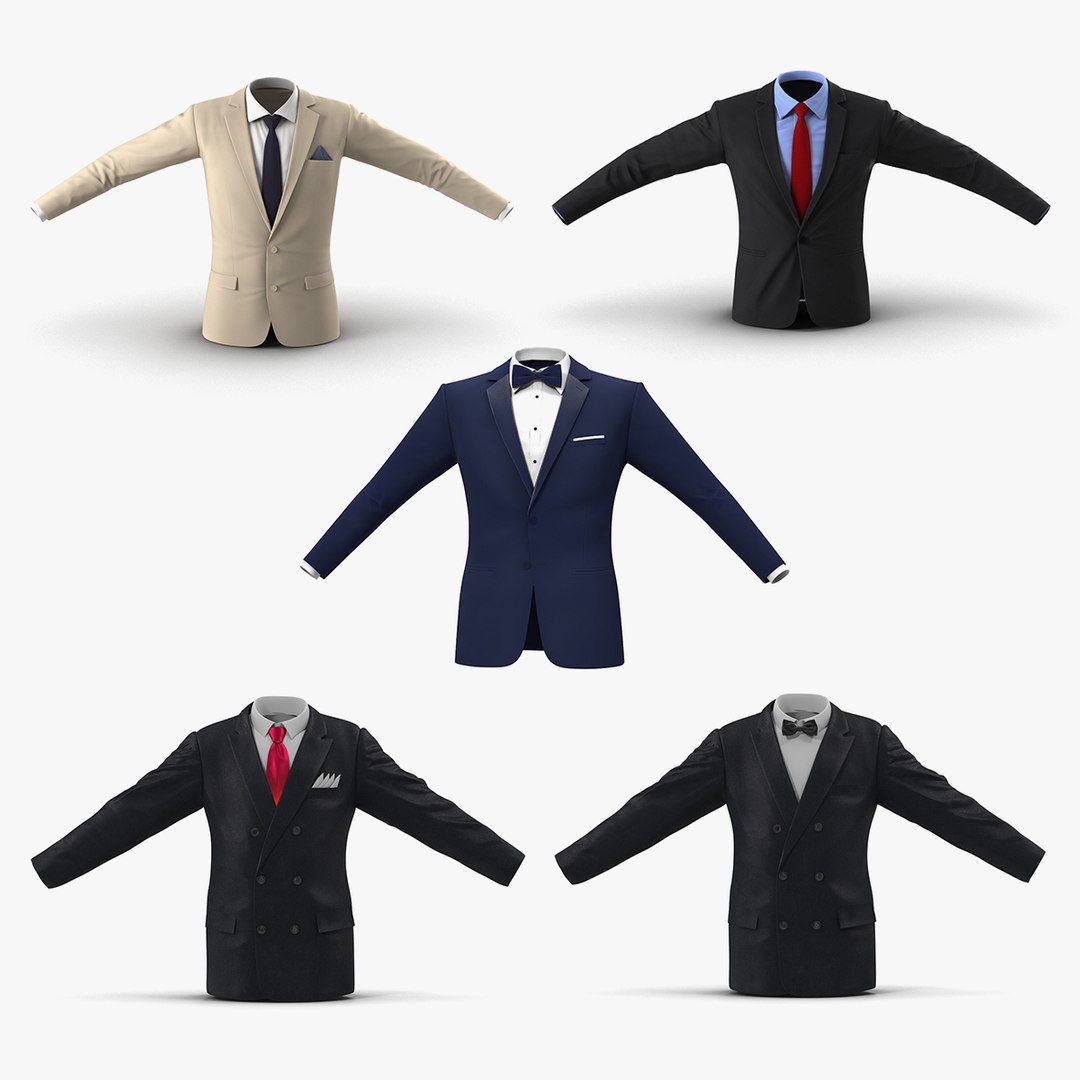 3D mens suit jackets 2 model - TurboSquid 1515468