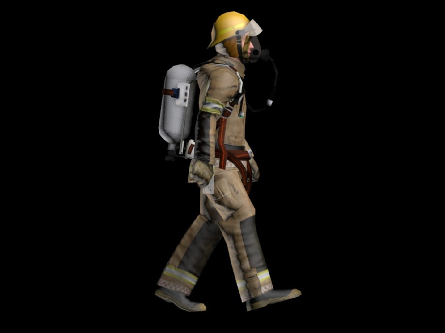 3d Fireman Man