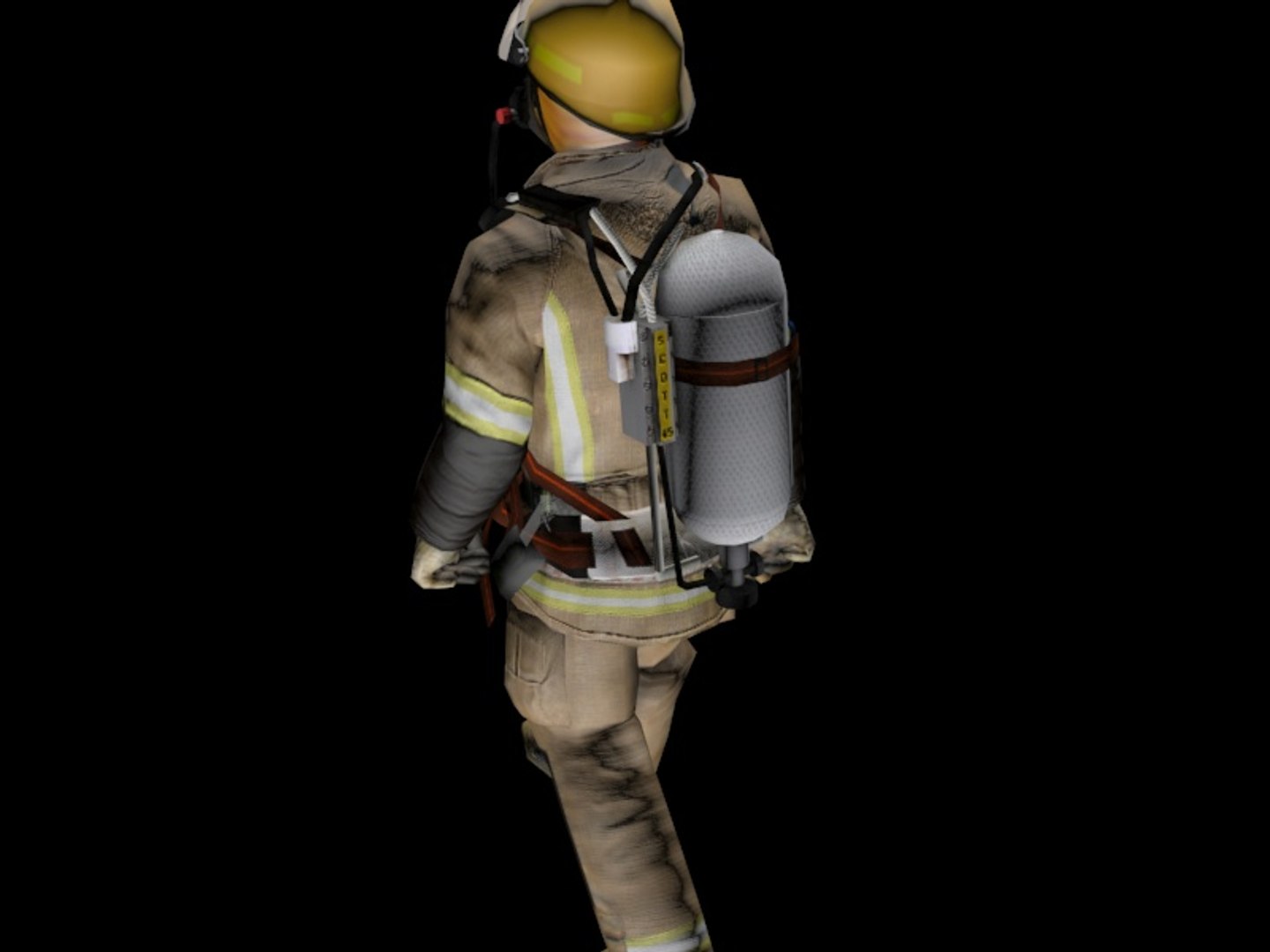 3d Fireman Man