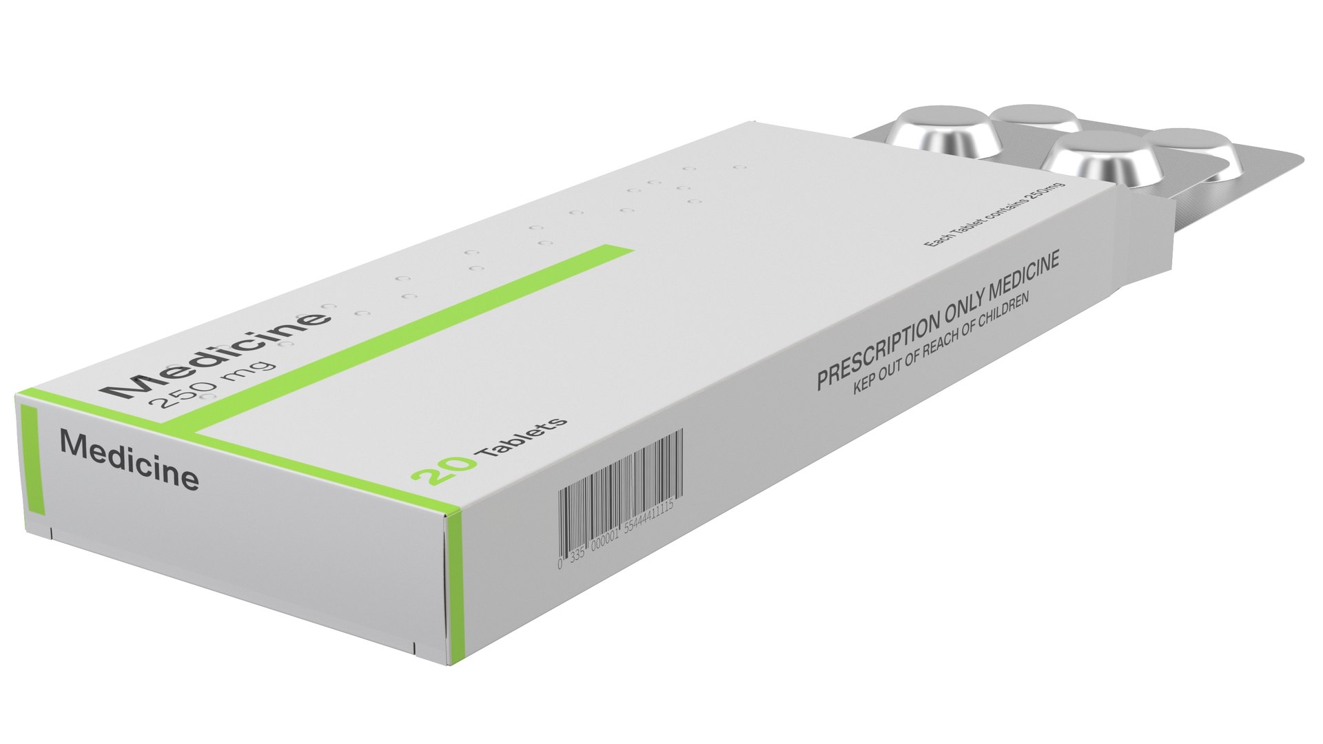 Packaged Medicine 3D model - TurboSquid 2154970