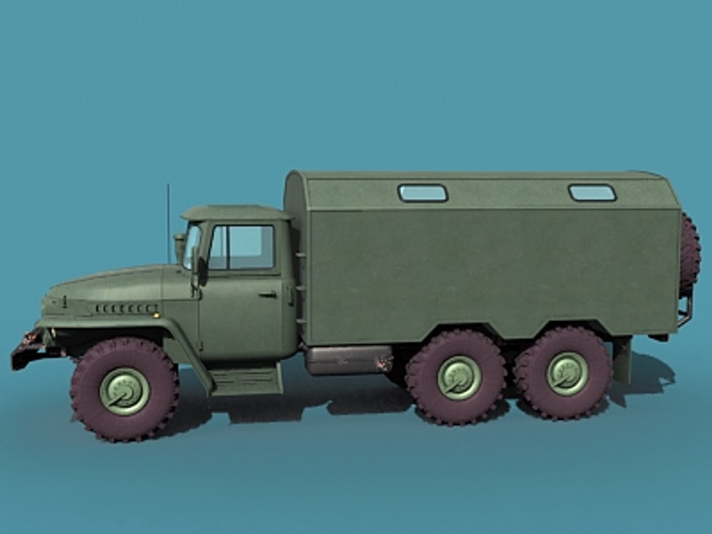 3d Ural 375 Ural-375 Model