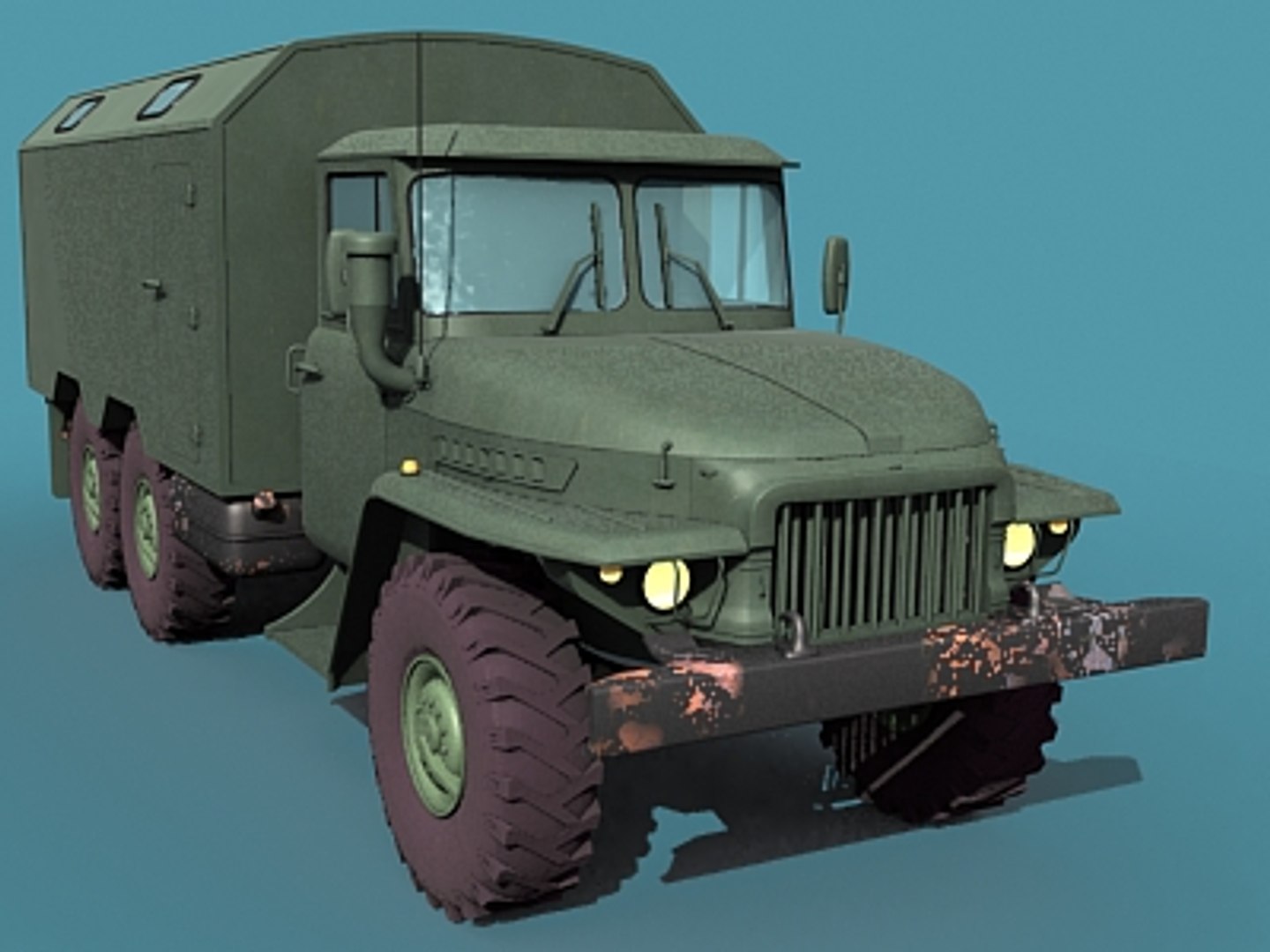 3d Ural 375 Ural-375 Model