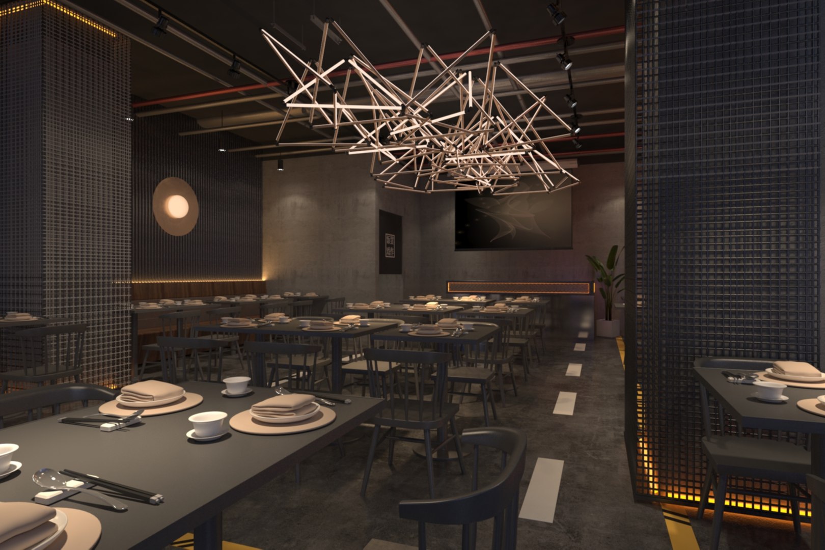 3D Modern Restaurant 3D With Vray Texture - TurboSquid 1928674
