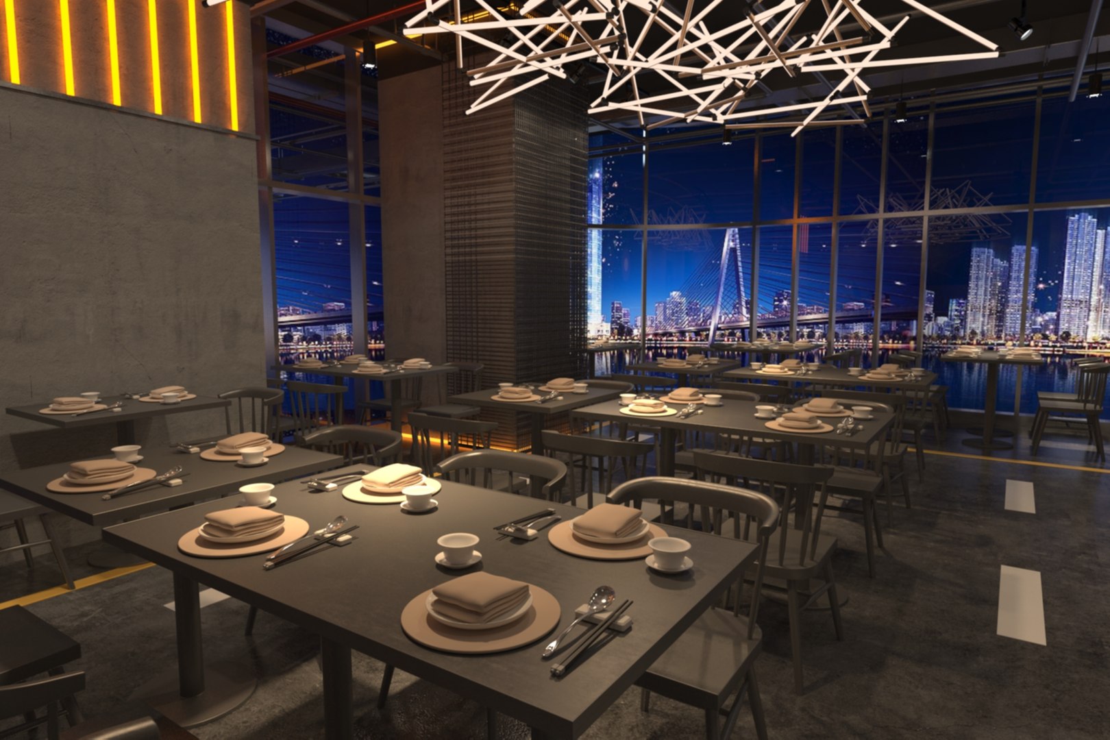 3D Modern Restaurant 3D With Vray Texture - TurboSquid 1928674