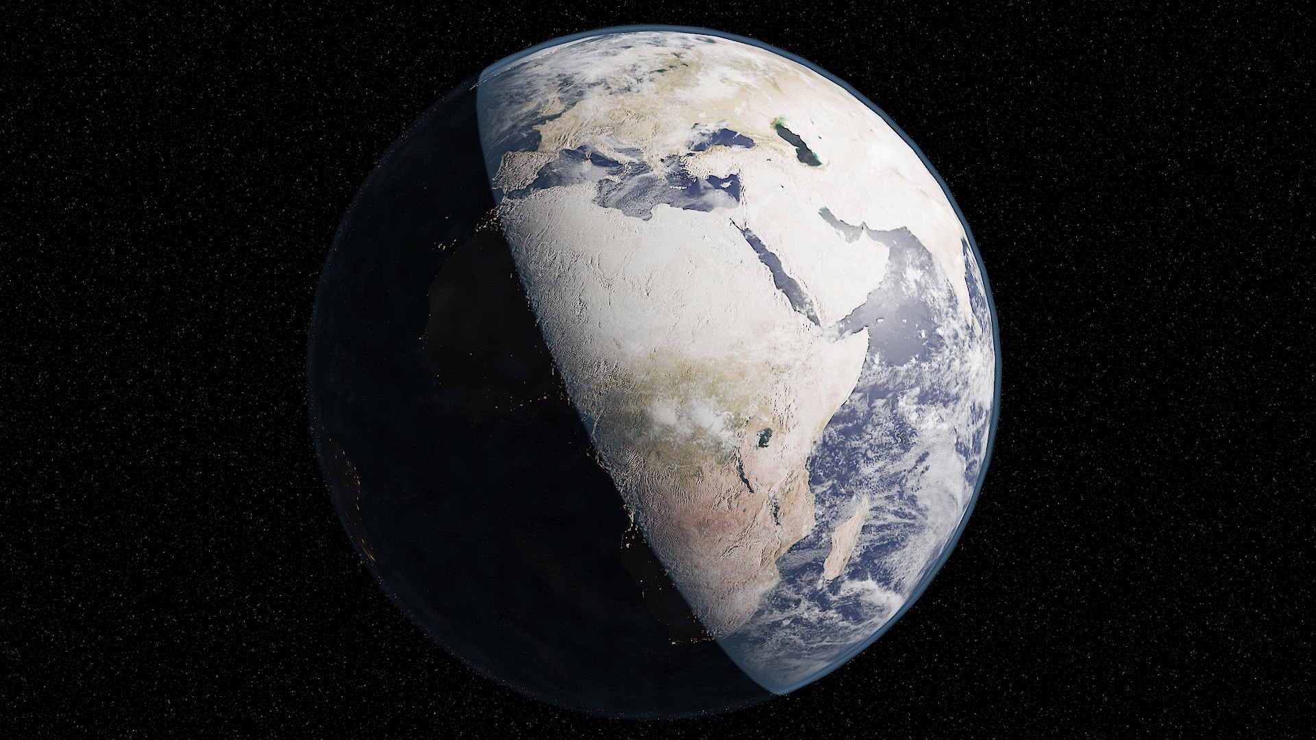 Realistic Earth With Clouds And Atmosphere 3D Model - TurboSquid 2248244