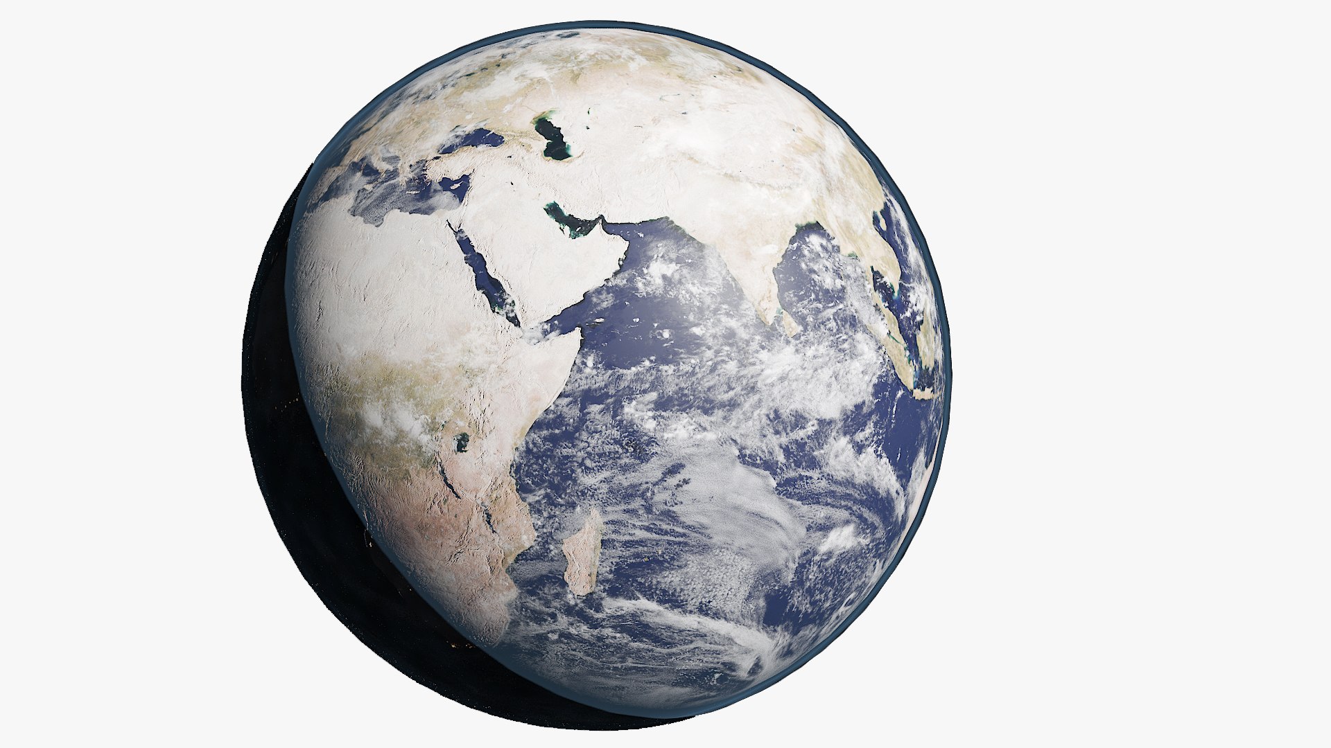 Realistic Earth With Clouds And Atmosphere 3D Model - TurboSquid 2248244