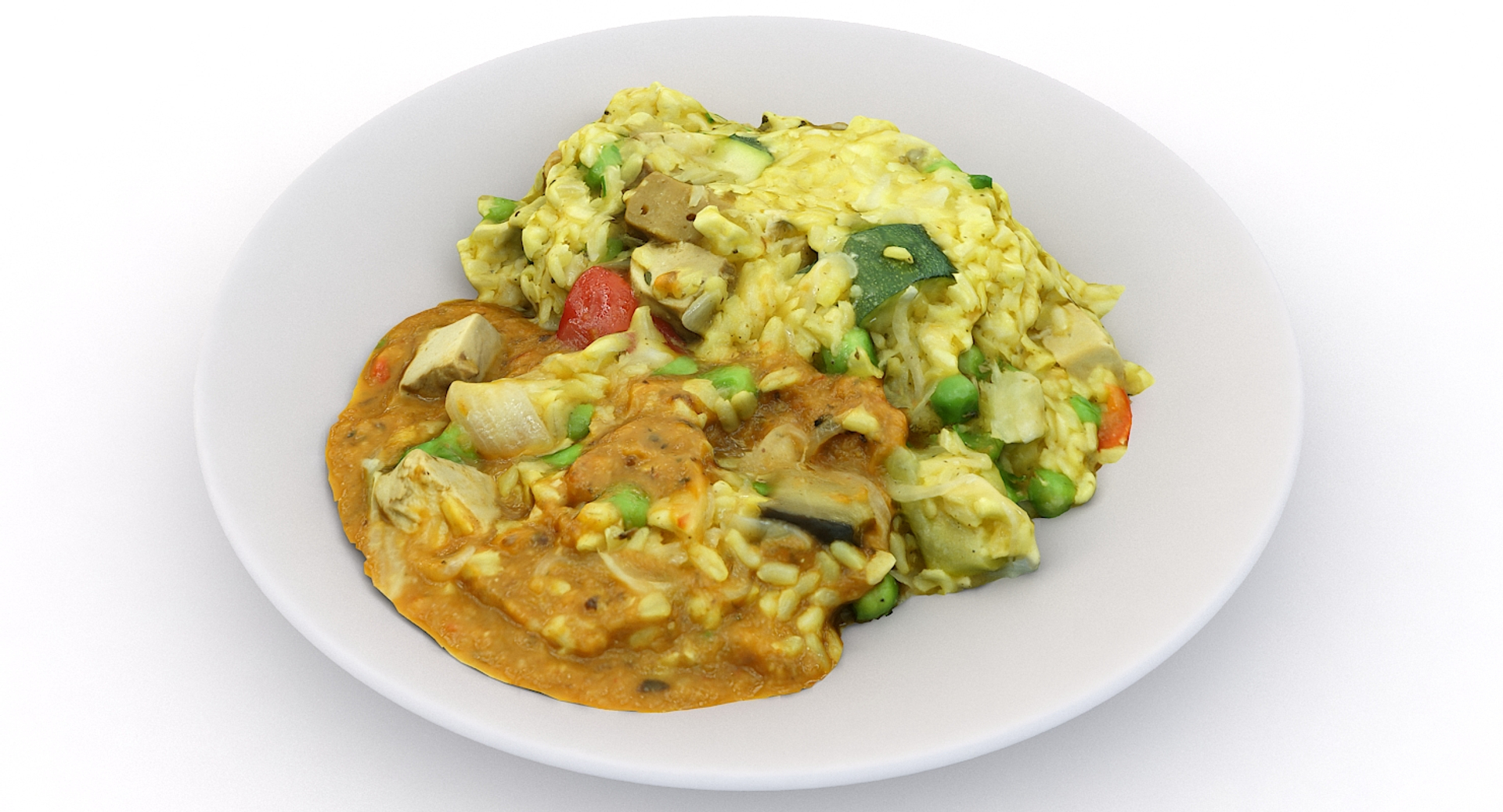 3D Vegetarian Lunch Meal Plate - TurboSquid 1422621