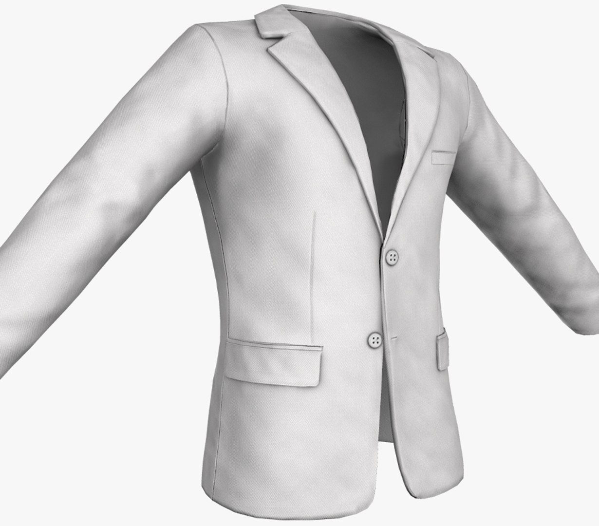 3D model white blazer jacket - TurboSquid 1616066