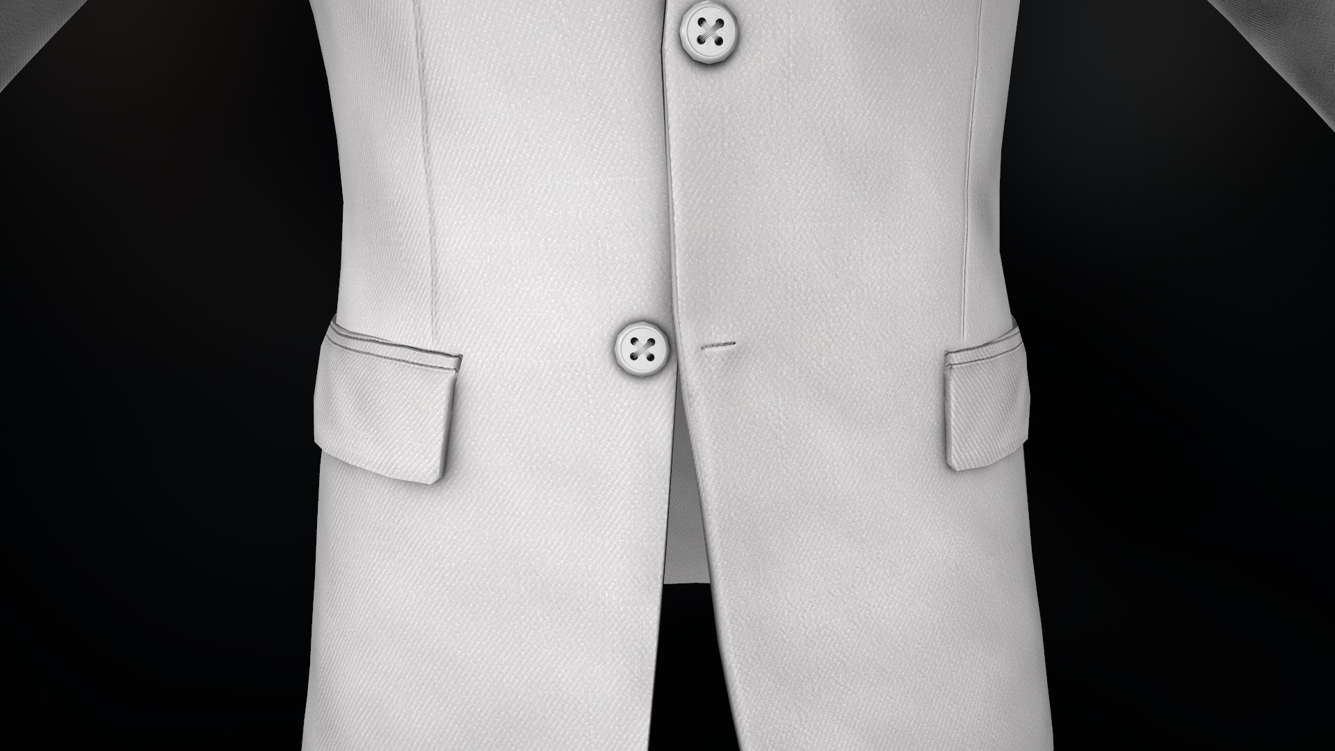 3D Model White Blazer Jacket - TurboSquid 1616066