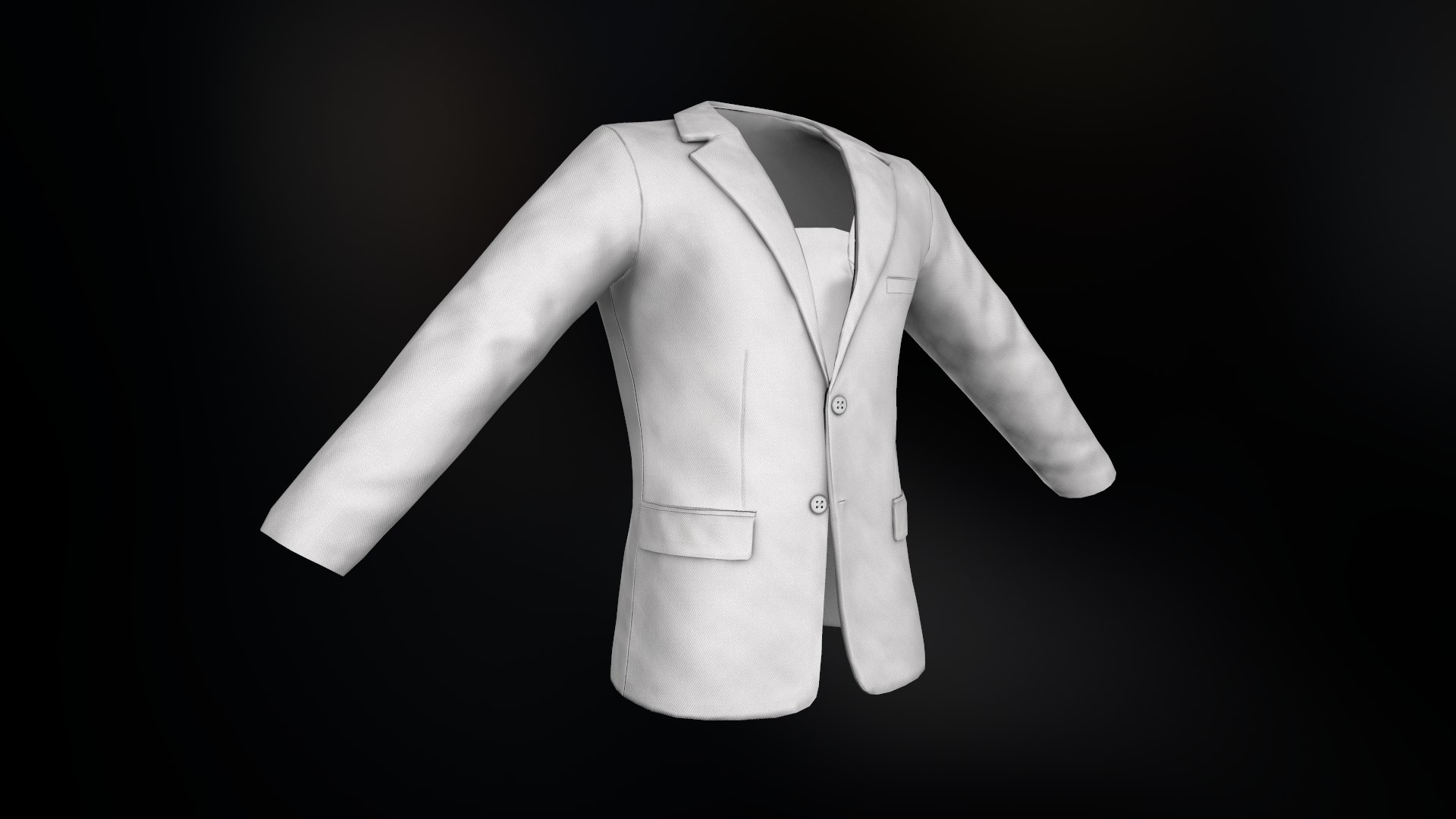 3D model white blazer jacket - TurboSquid 1616066