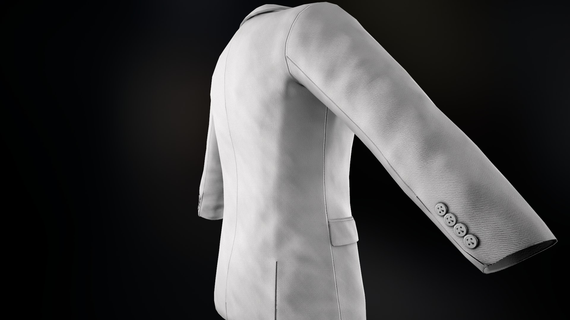 3D Model White Blazer Jacket - TurboSquid 1616066