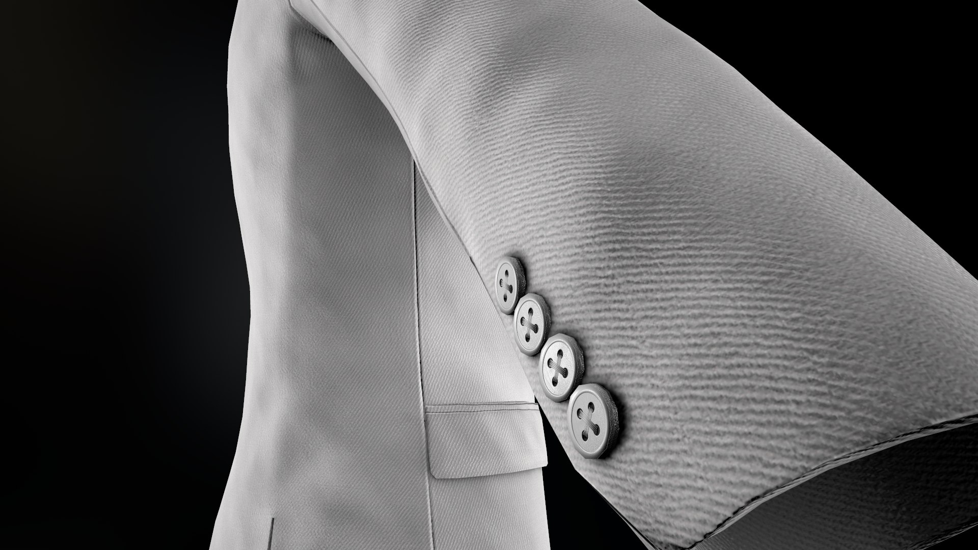 3D Model White Blazer Jacket - TurboSquid 1616066