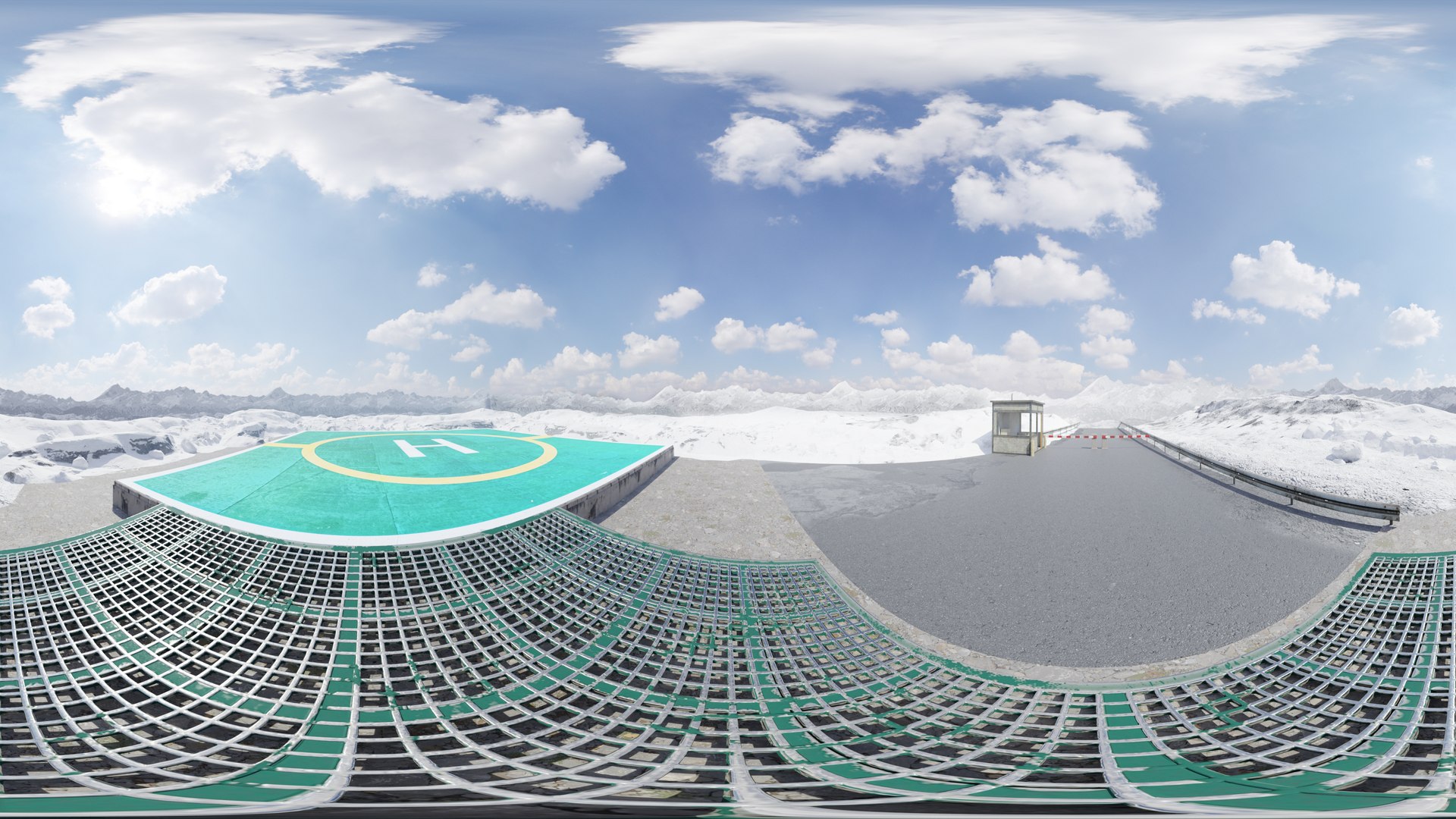 3D Realistic Helipad In Snowy Mountains - TurboSquid 2254740