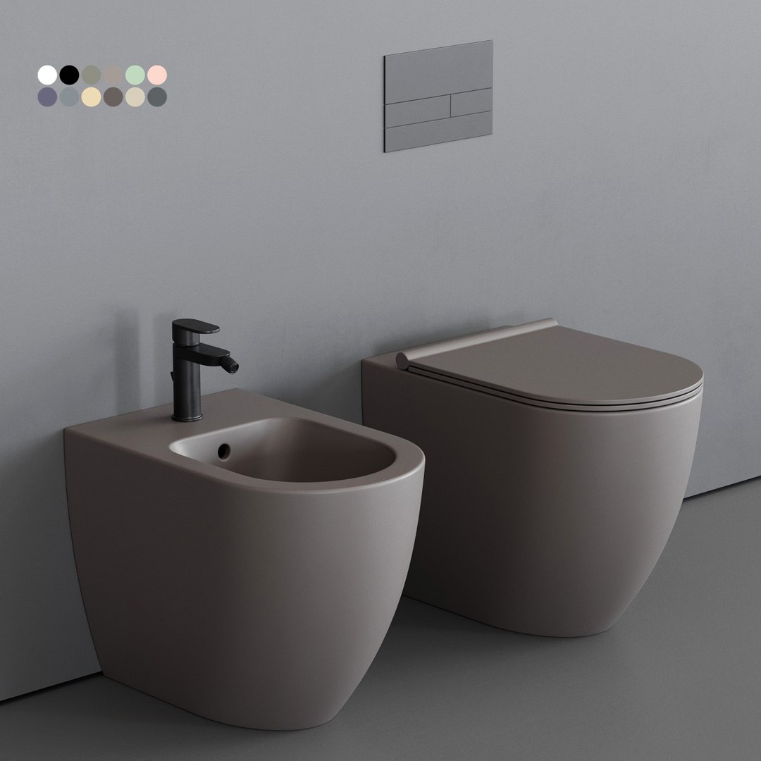 3D Toilet Form Bidet Model - TurboSquid 1546159