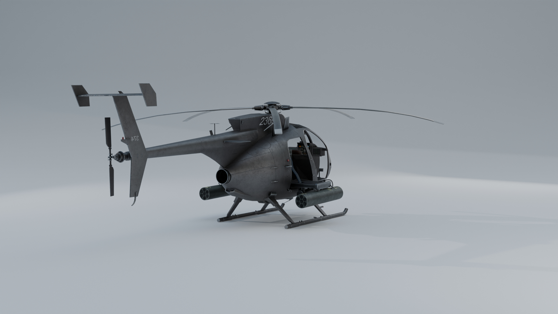 MH-6 Model - TurboSquid 2240908