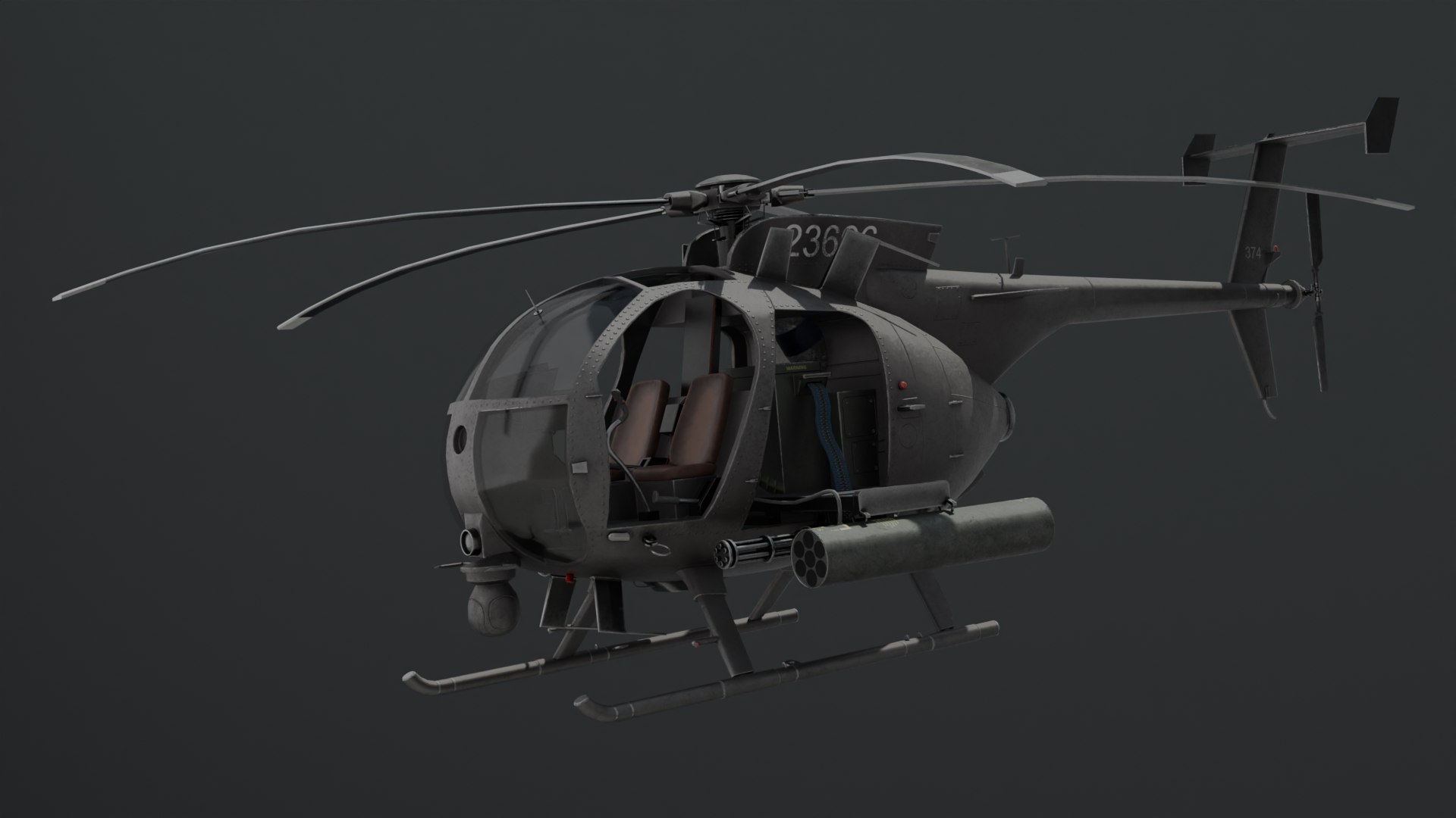 MH-6 Model - TurboSquid 2240908